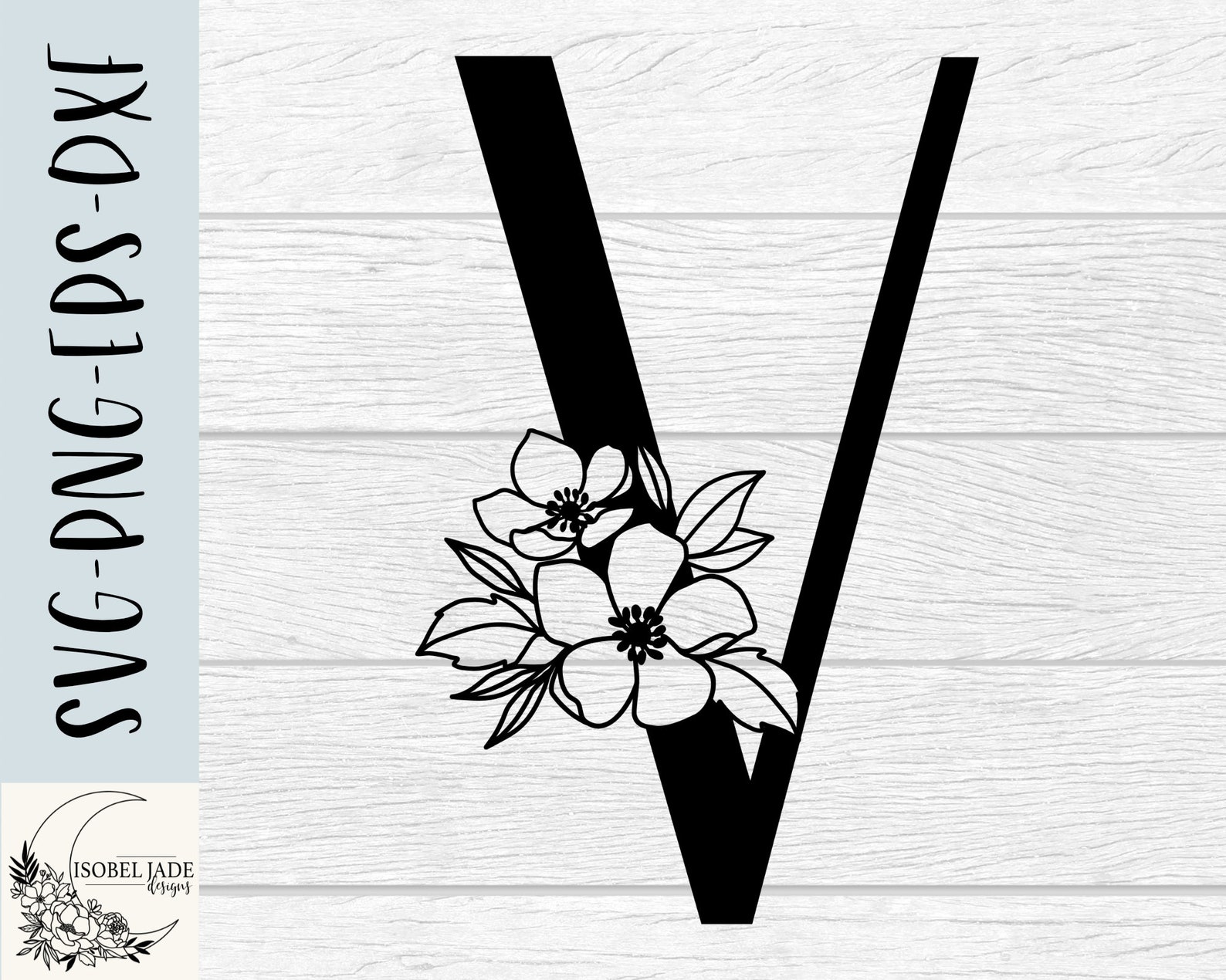 Letter V Svg Monogram Svg Name Svg Floral Letter Svg - Etsy Canada