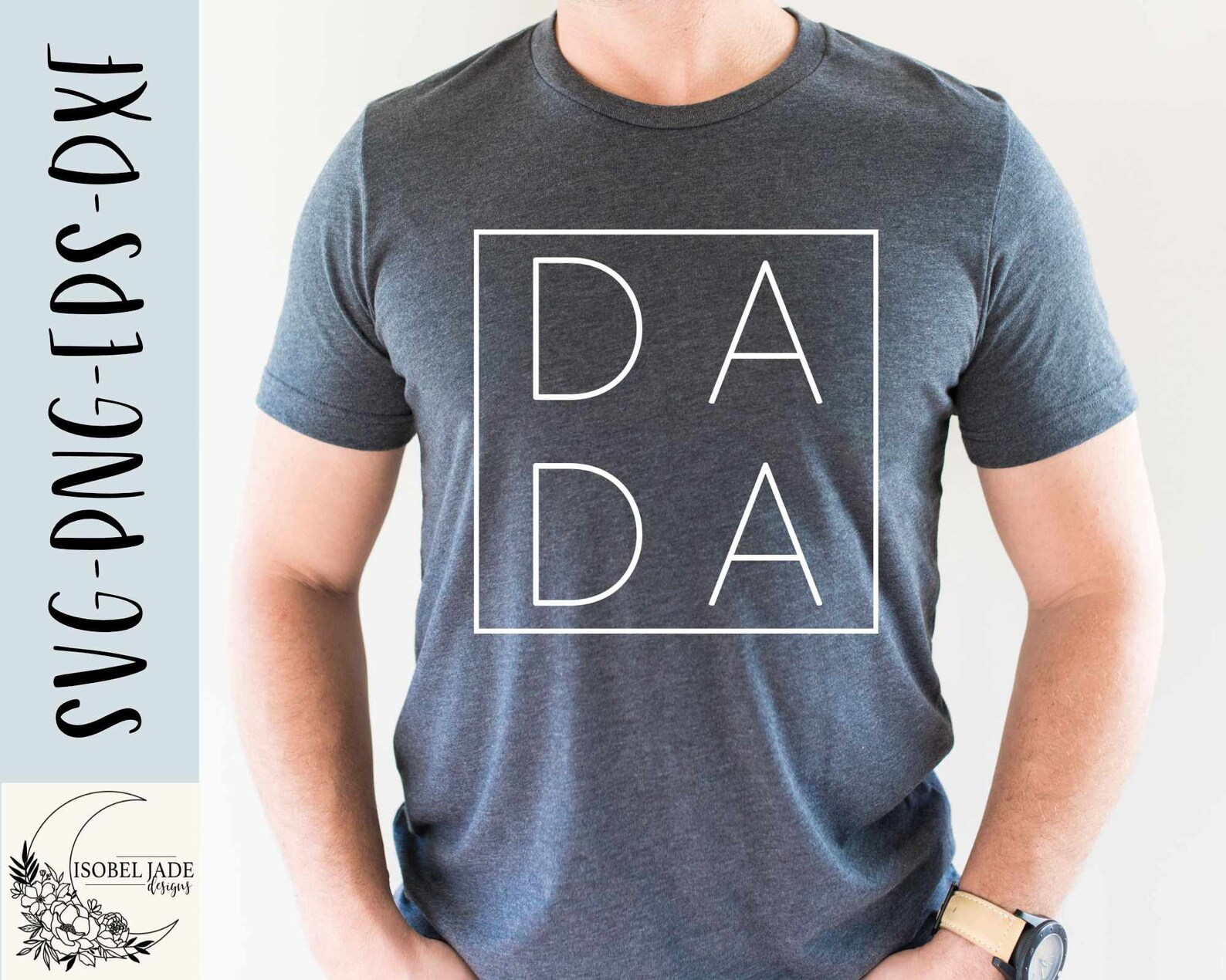 Dada SVG Design Dad Shirt SVG File for Cricut Dad Square - Etsy Australia