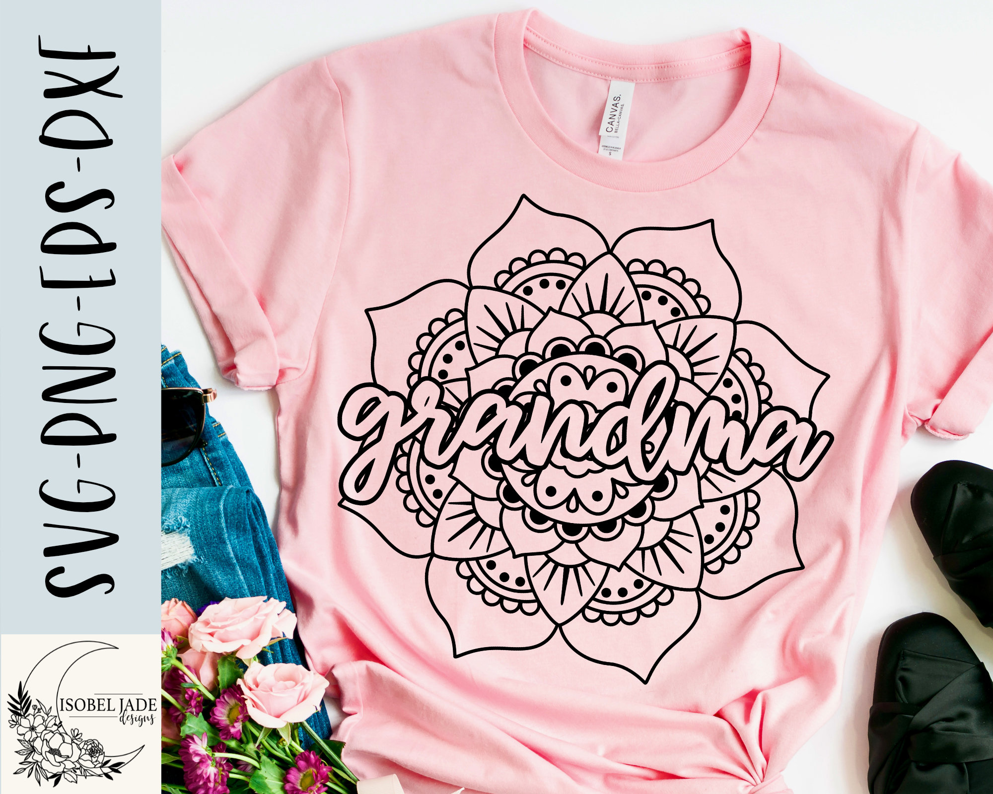 Grandma Mandala SVG Design: Boho Shirt File (digital Download) - Etsy