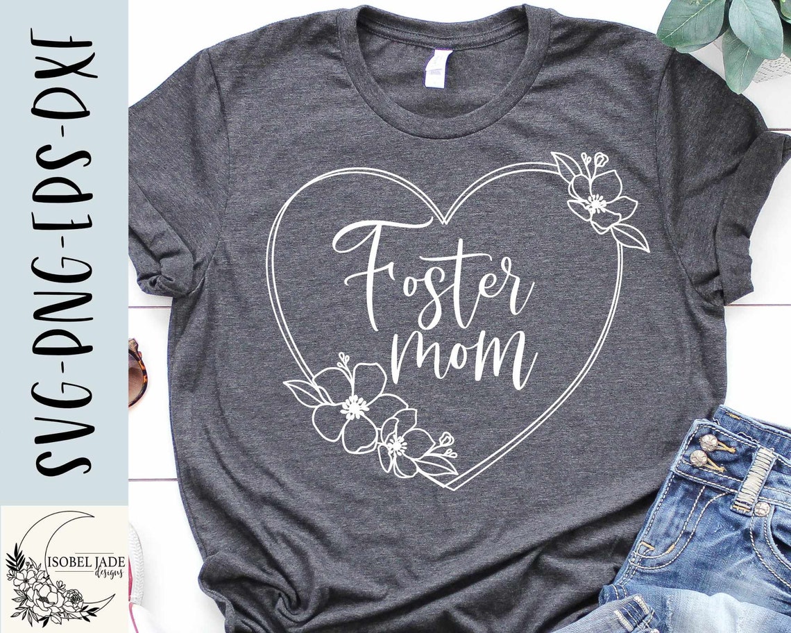 Foster Mom SVG Design Foster Mom Heart SVG File for Cricut - Etsy