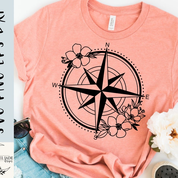 Flower Compass Svg - Etsy