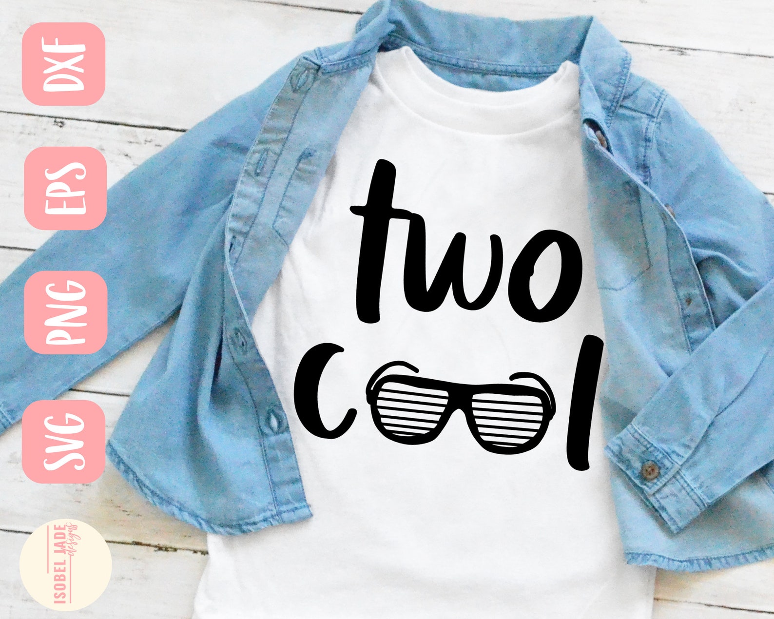 Two Cool Svg Toddler Svg Birthday Svg Shirt Sunglasses - Etsy