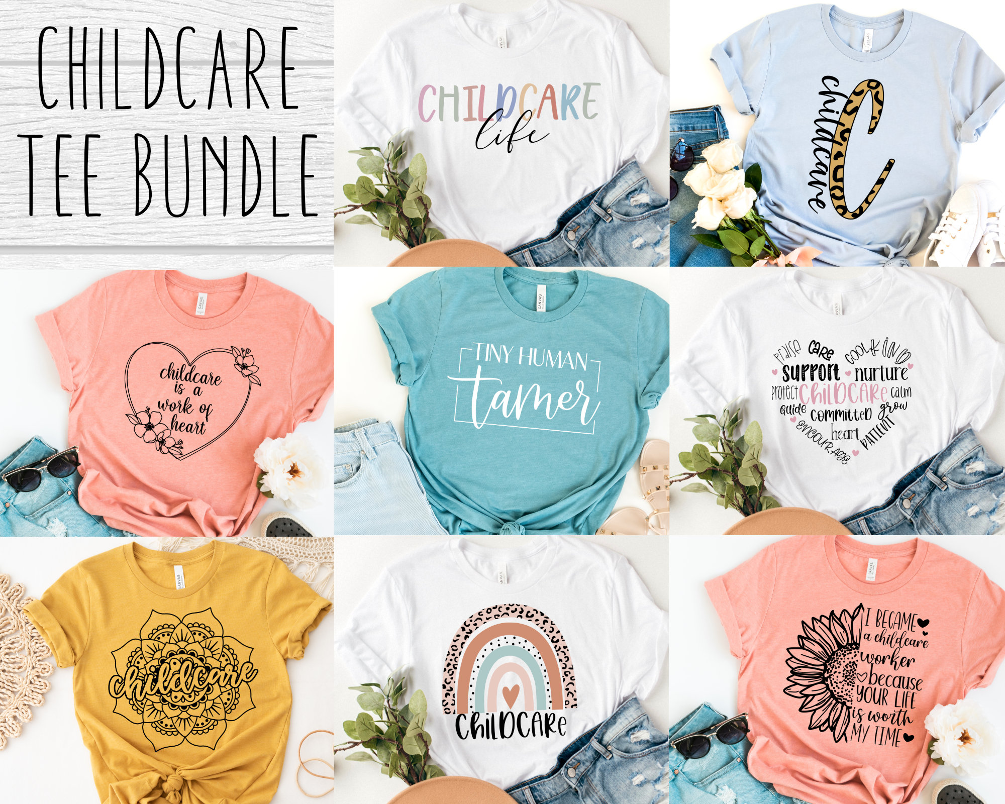 Childcare SVG Bundle Design Childcare Bundle SVG File for - Etsy