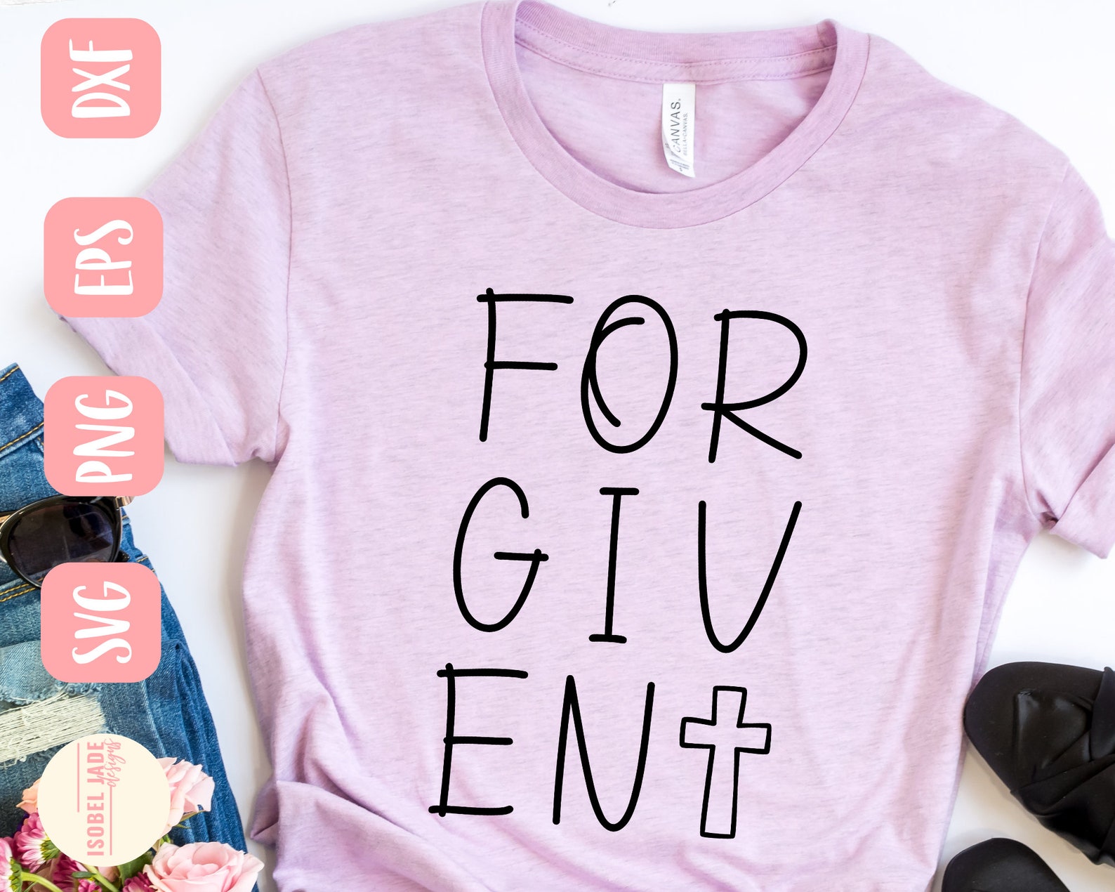 Forgiven SVG Design Christian Shirt SVG for Cricut Faith - Etsy