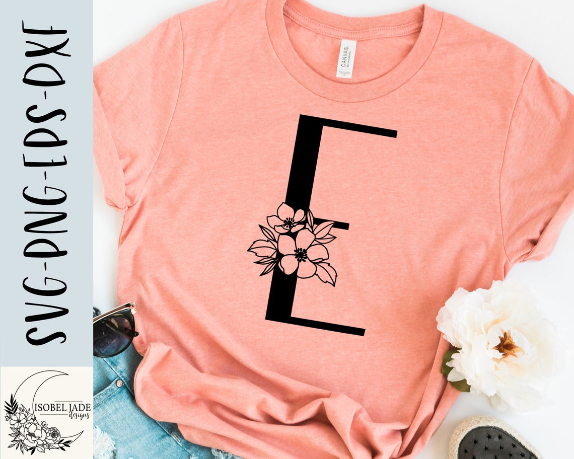 Letter E Svg Monogram Svg Name Svg Floral Letter Svg - Etsy