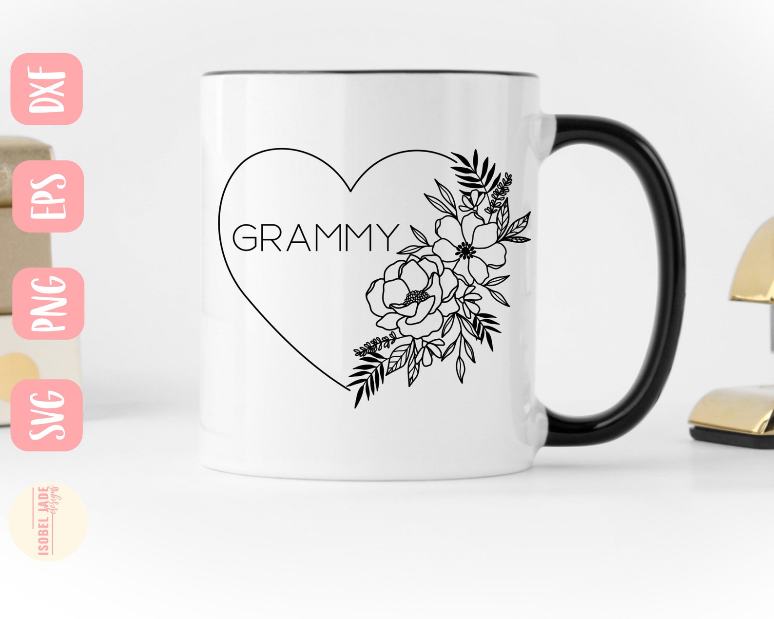 Grammy Heart Svg Grammy Svg Flowers Svg Best Grammy Svg - Etsy