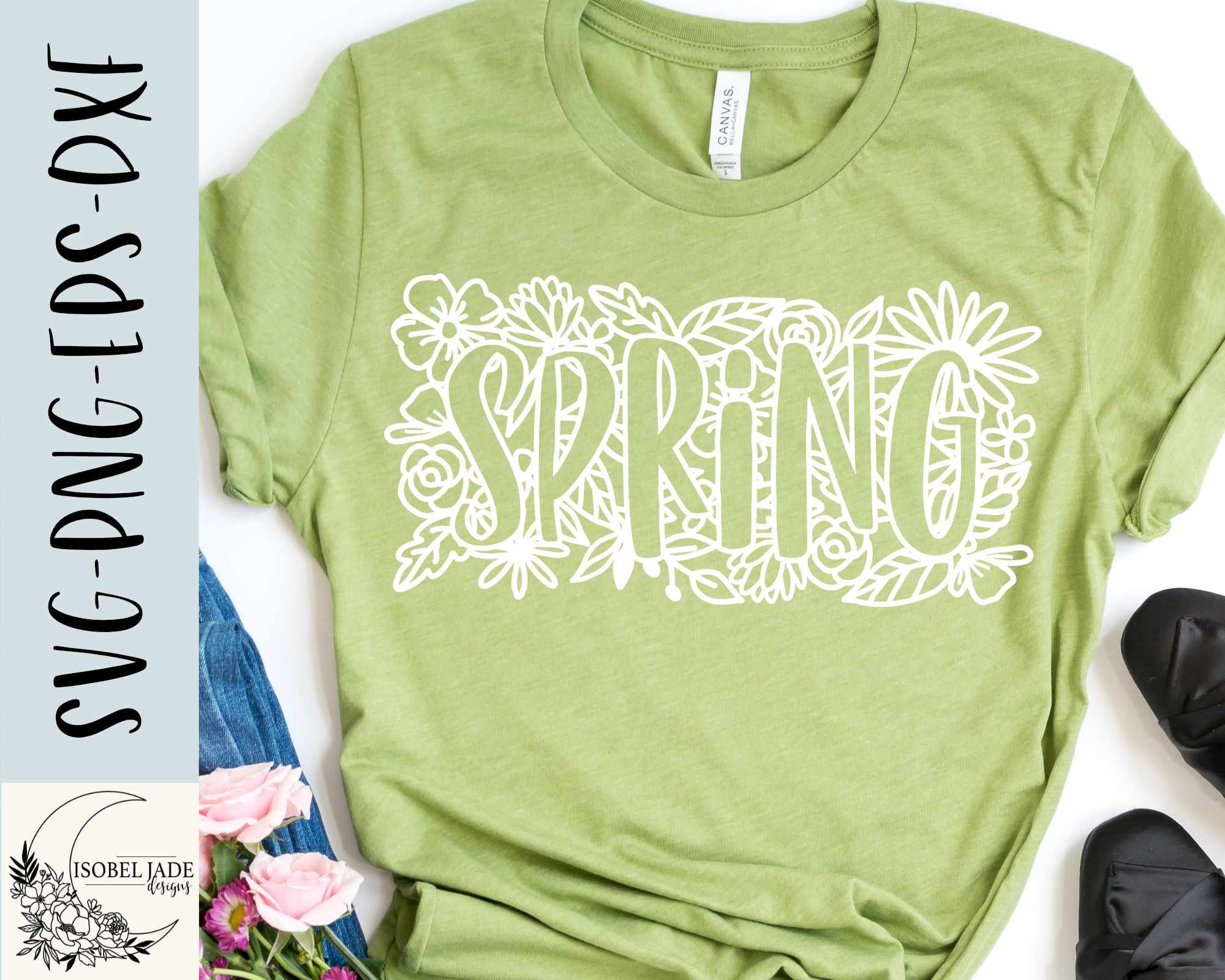Spring SVG Design Flower SVG File for Cricut Spring Shirt - Etsy