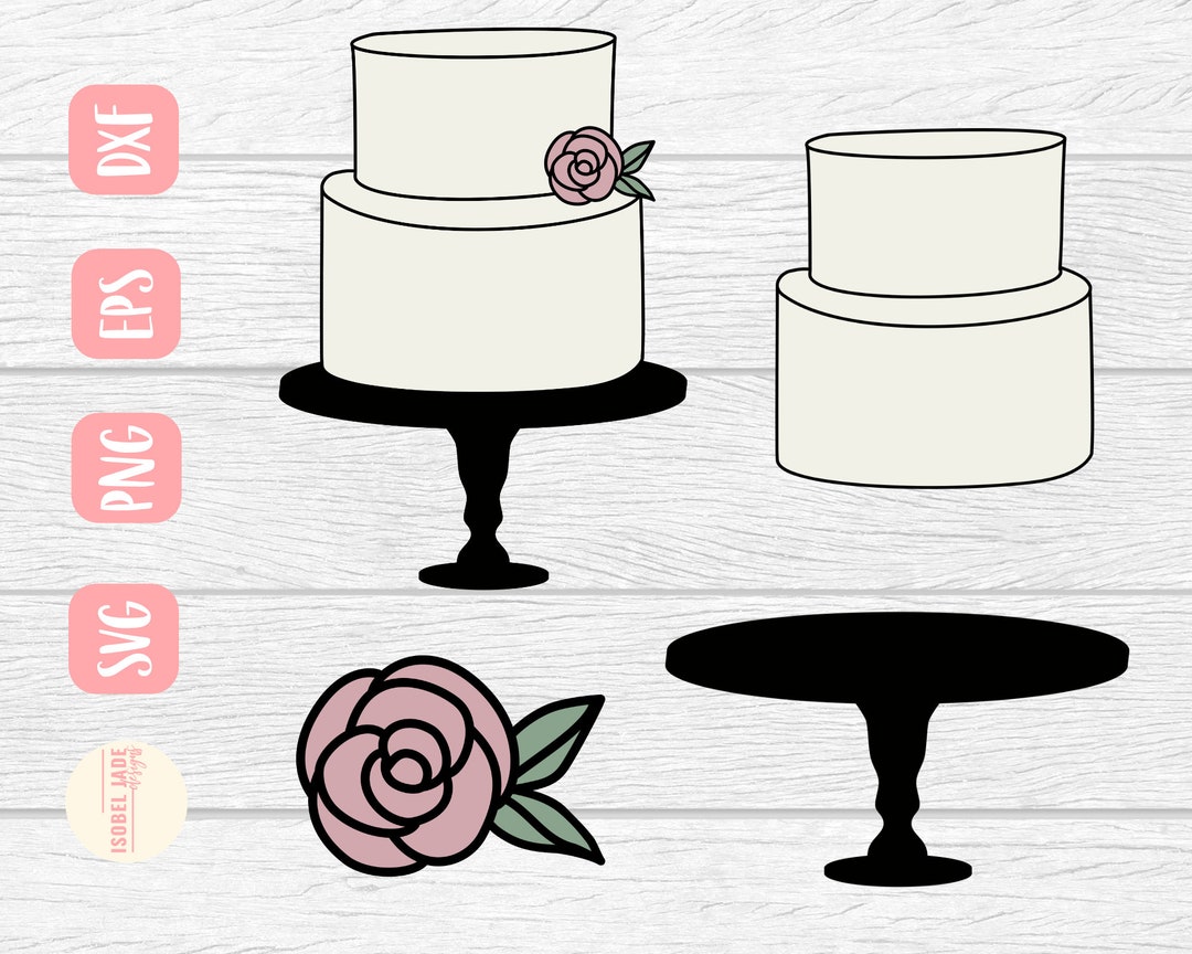 Wedding Cake SVG Bundle: Car Sticker, Graphic Designs (digital Download ...