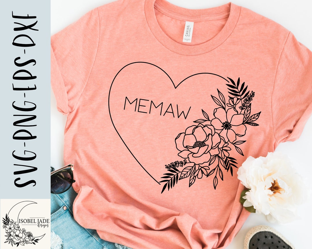 Memaw Heart Svg, Memaw Svg, Shirt, I Love My Grandkids Svg, Heart Svg ...