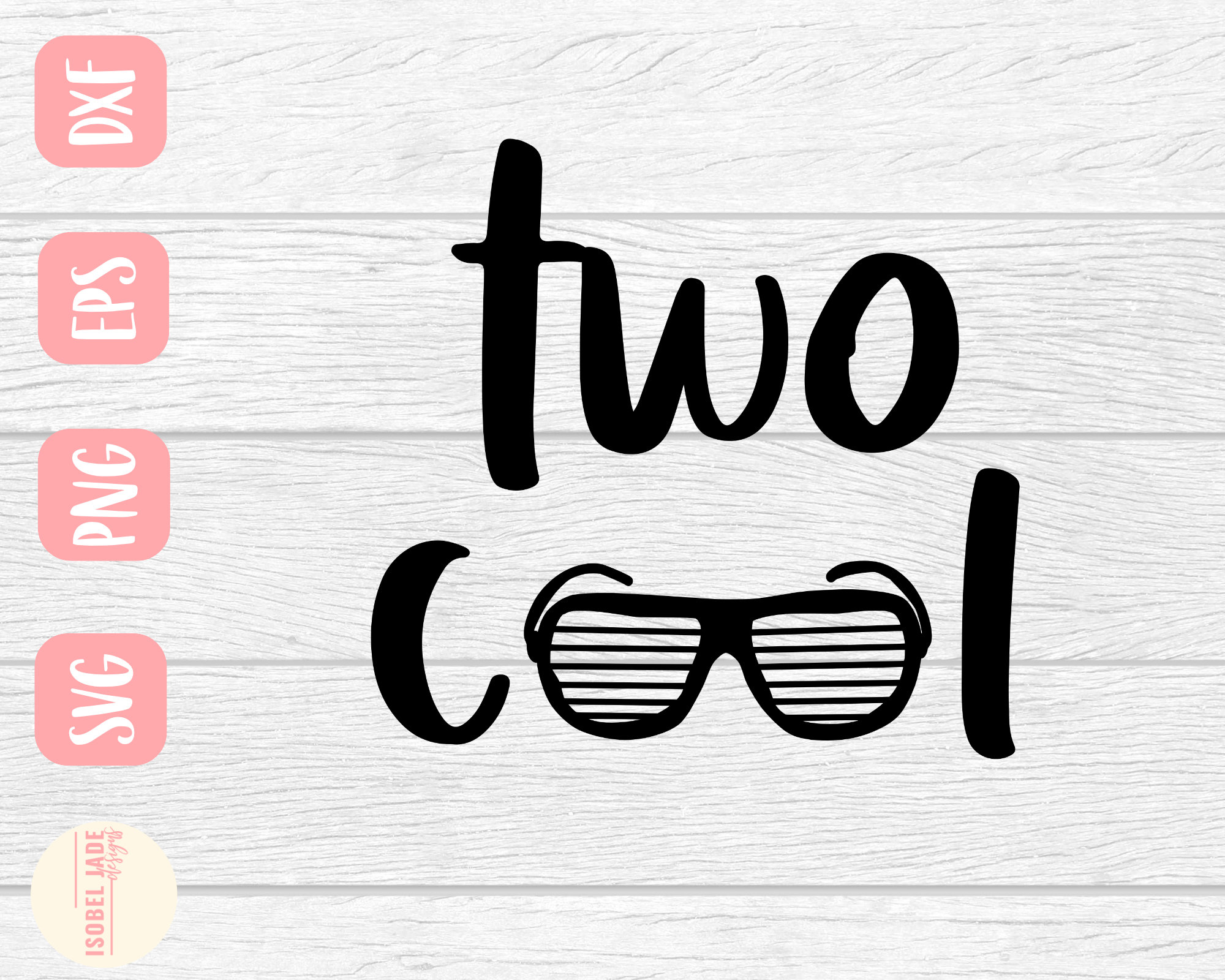 Two cool svg Toddler svg Birthday svg Shirt Sunglasses | Etsy