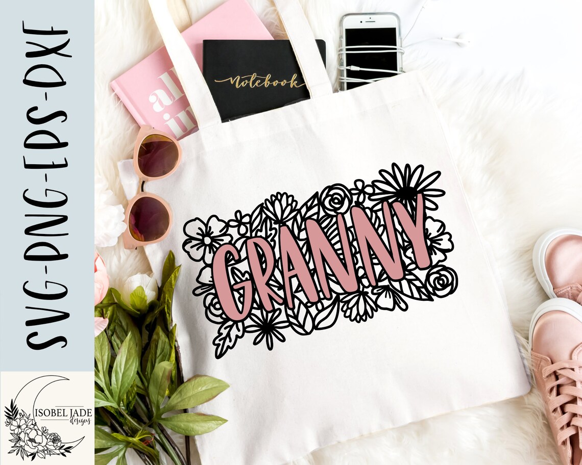Granny SVG Design Flower Grannny SVG File for Cricut - Etsy