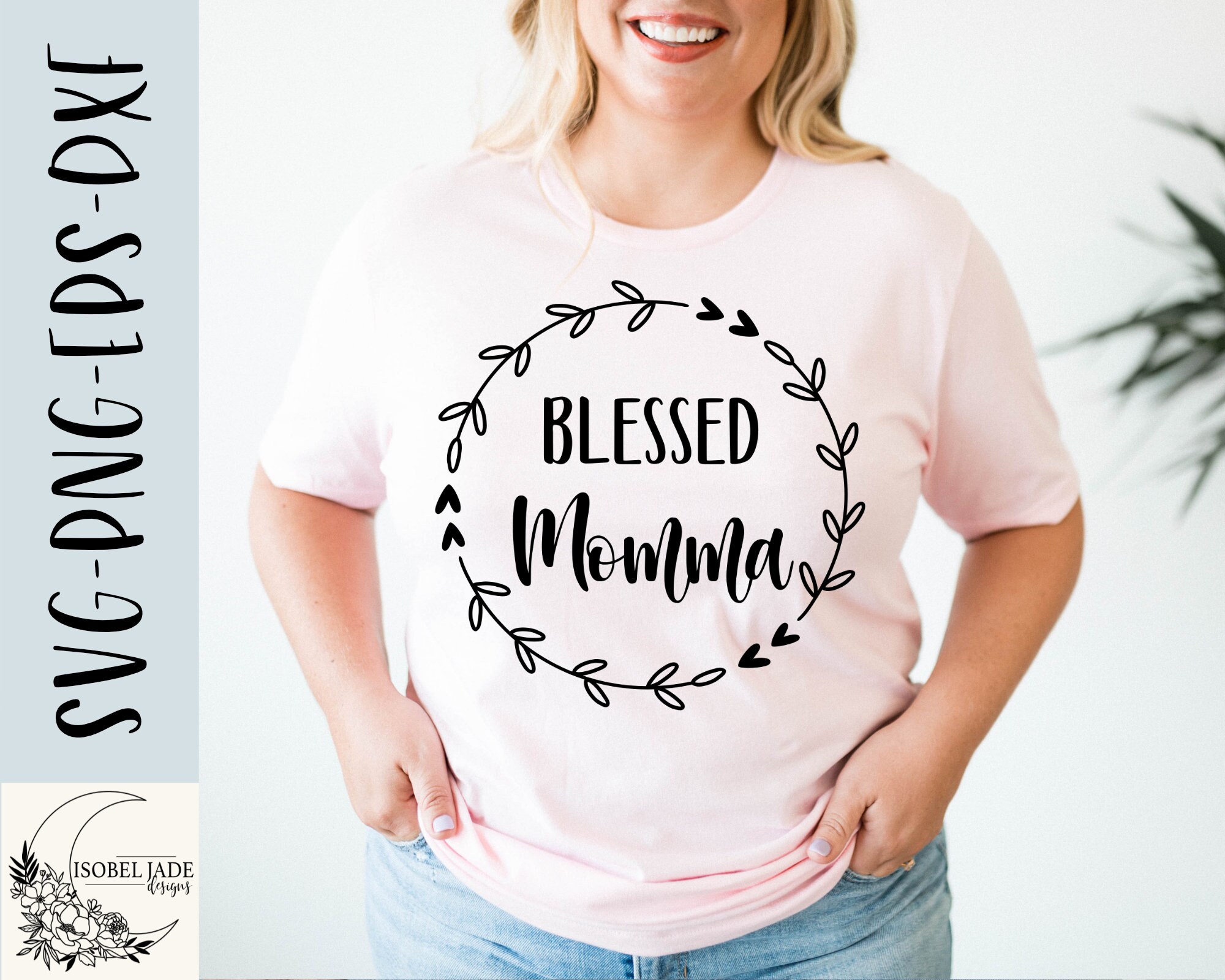 Blessed Momma Svg Momma Wreath Svg Motherhood Svg SVGPNG - Etsy