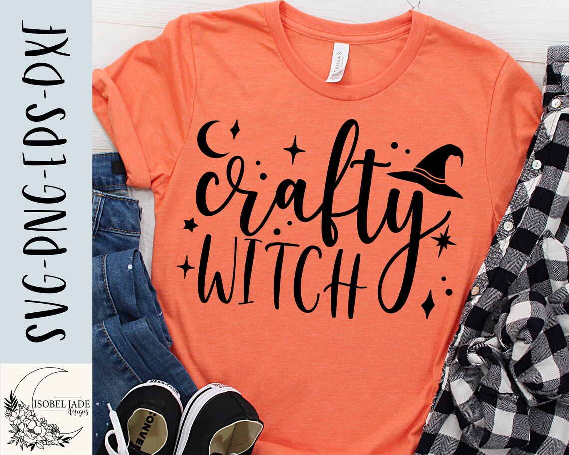 Crafty Witch SVG Design Halloween SVG File for Cricut - Etsy