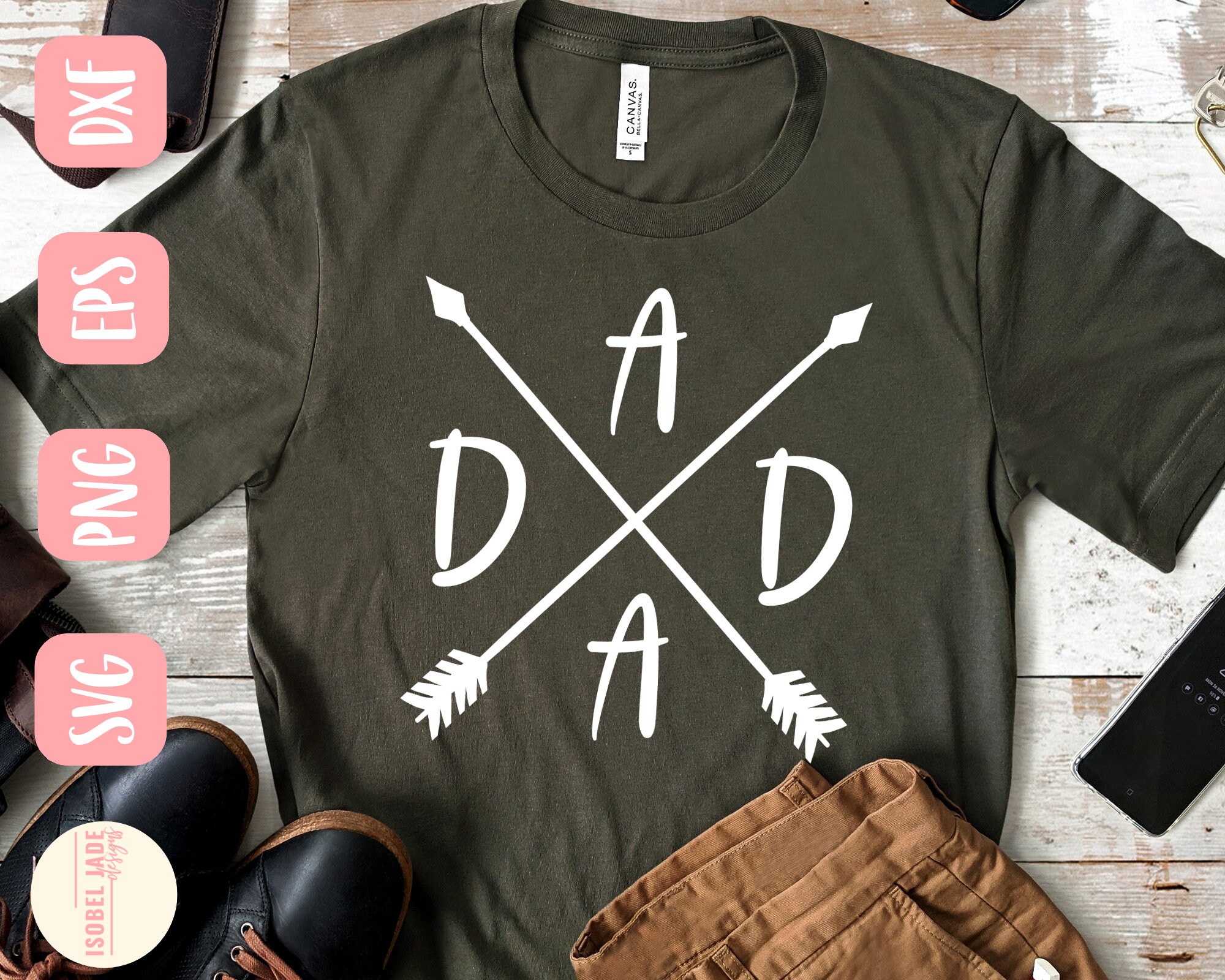Dad Arrows SVG Design: Father's Day Shirt File (digital Download) - Etsy