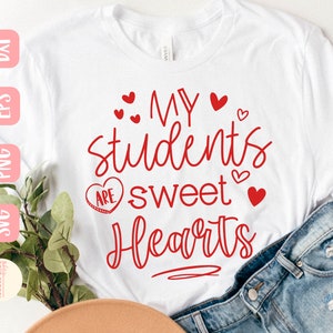 Teacher SVG Design Valentines Day Teacher SVG File for Cricut My ...
