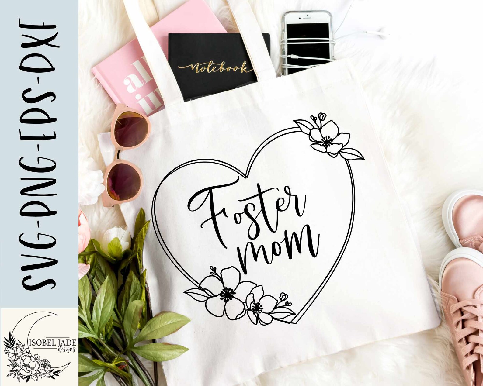 Foster Mom SVG Design Foster Mom Heart SVG File for Cricut - Etsy