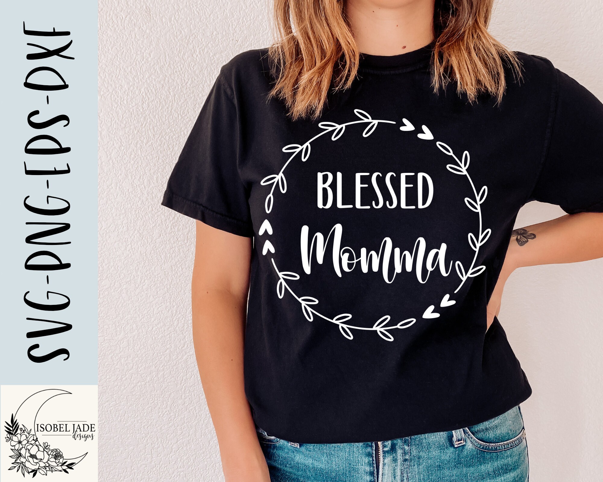 Blessed Momma Svg Momma Wreath Svg Motherhood Svg SVGPNG - Etsy