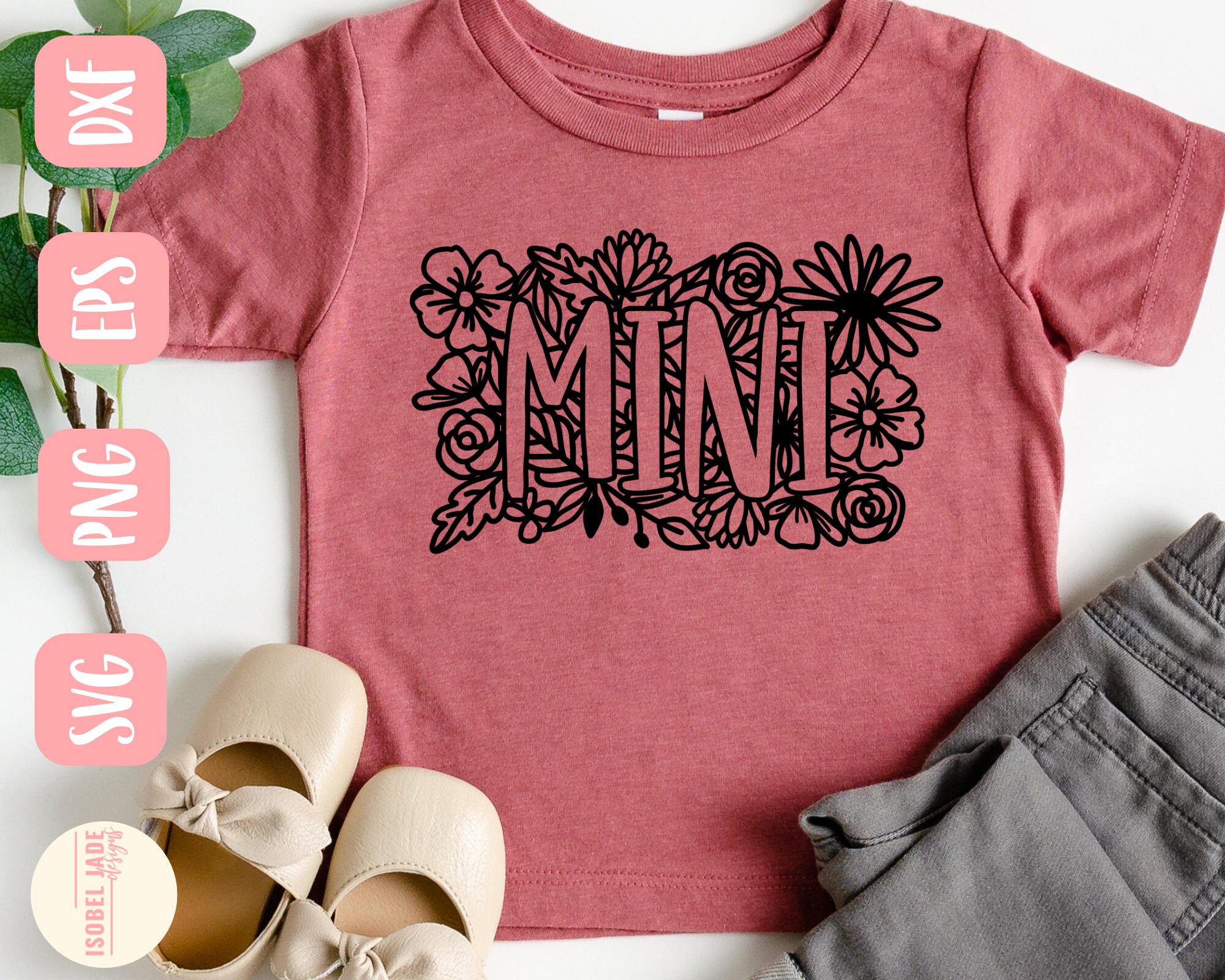 Mini SVG Design Flower Mini SVG File for Cricut Baby - Etsy