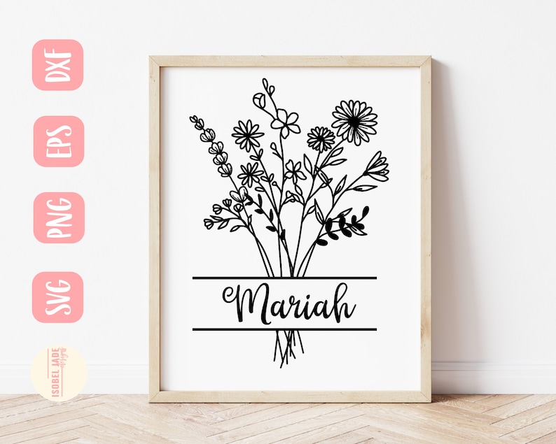 Wild Flowers Svg Flower Svg Floral Svg Shirt Name Flower - Etsy