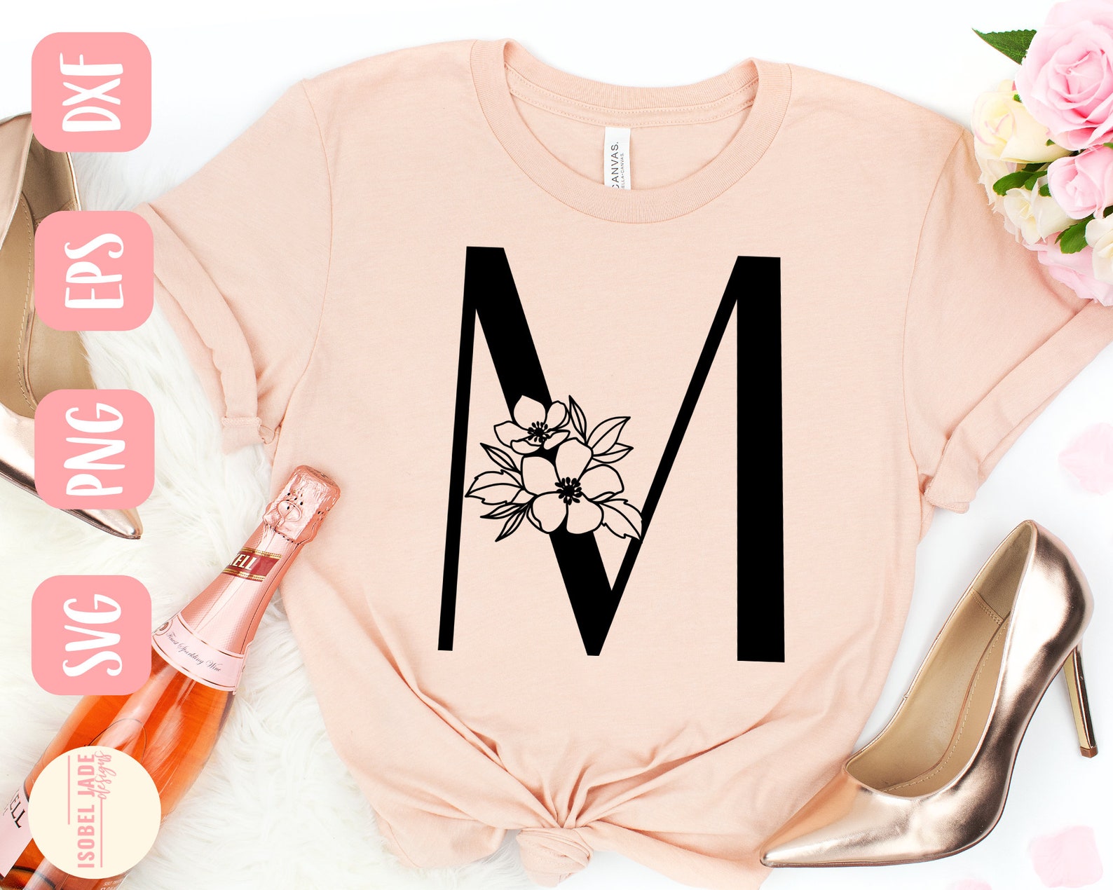 Letter M Svg Monogram Svg Name Svg Floral Letter Svg | Etsy Canada