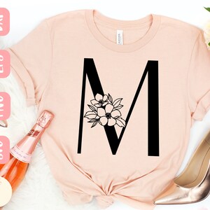 Letter M Svg, Monogram Svg, Name Svg, Floral Letter Svg, Alphabet Svg ...