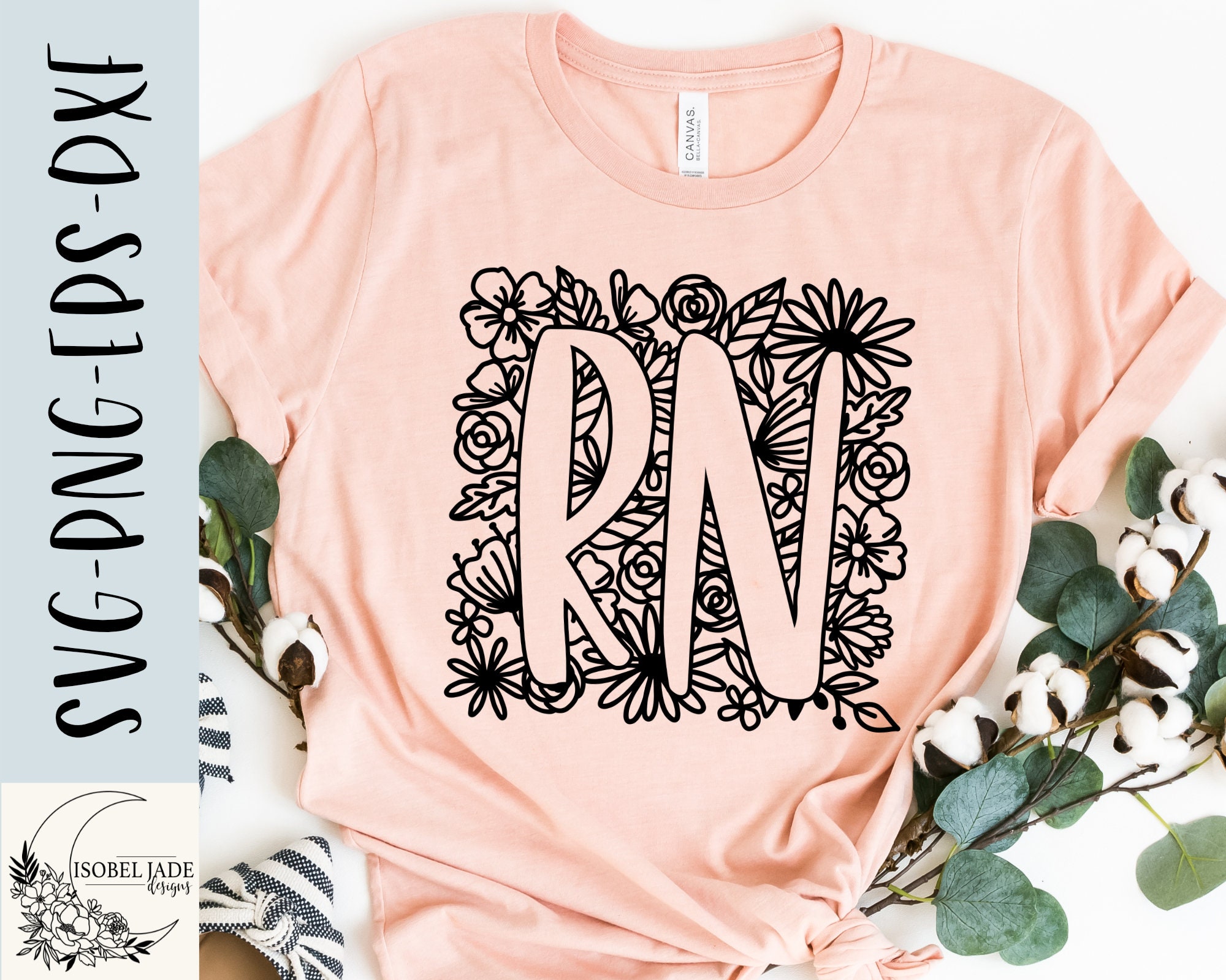 Nurse Flower SVG: RN Typography Mandala Design (digital Download) - Etsy