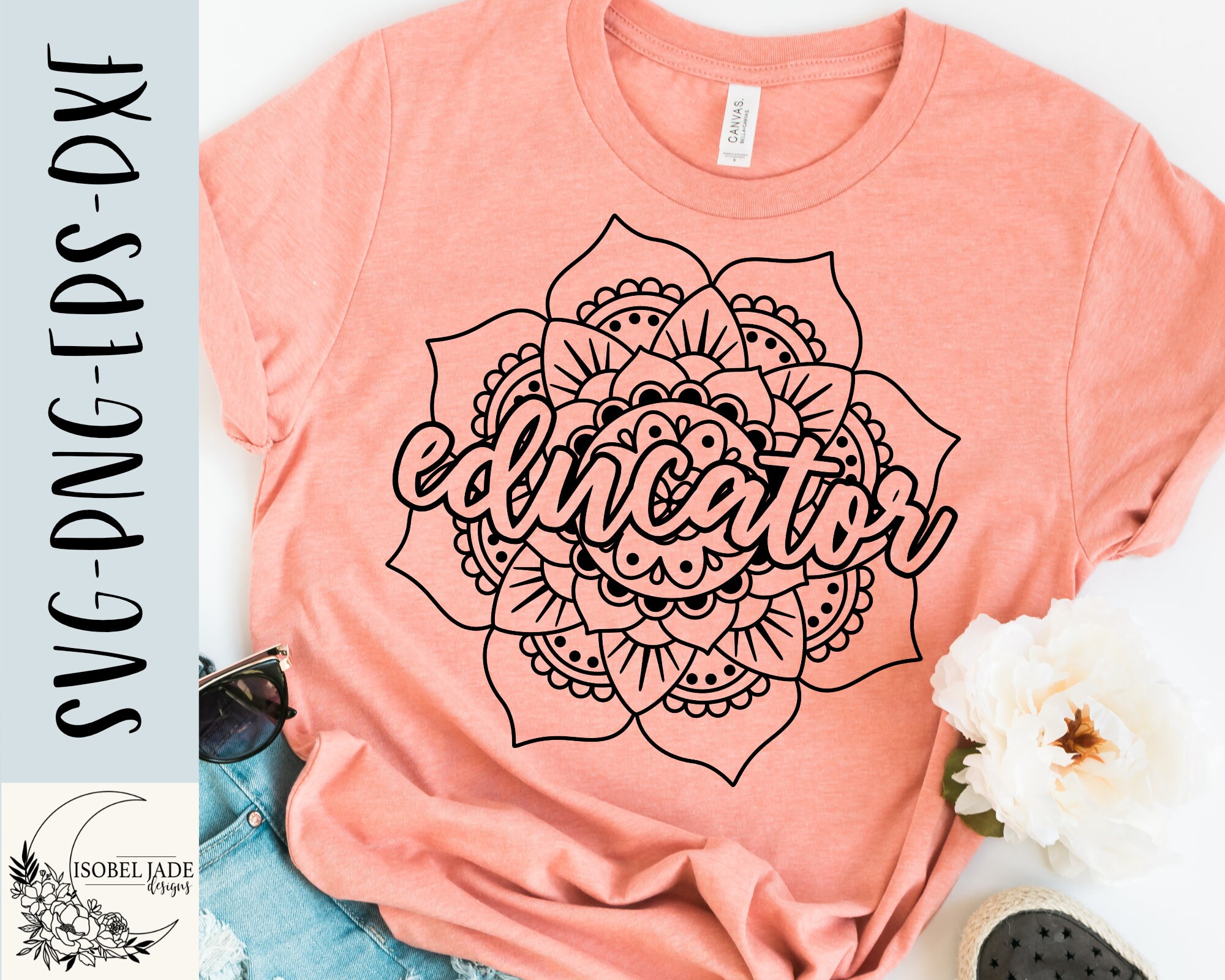 Educator Svg Teach Svg Mandala Svg Educator Shirt Svg - Etsy