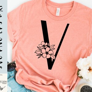Letter V Svg Monogram Svg Name Svg Floral Letter Svg | Etsy Canada