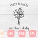 Fresh Flowers Svg, Flowers Sign Svg, Bouquet Svg, Sign Svg, Farmhouse ...
