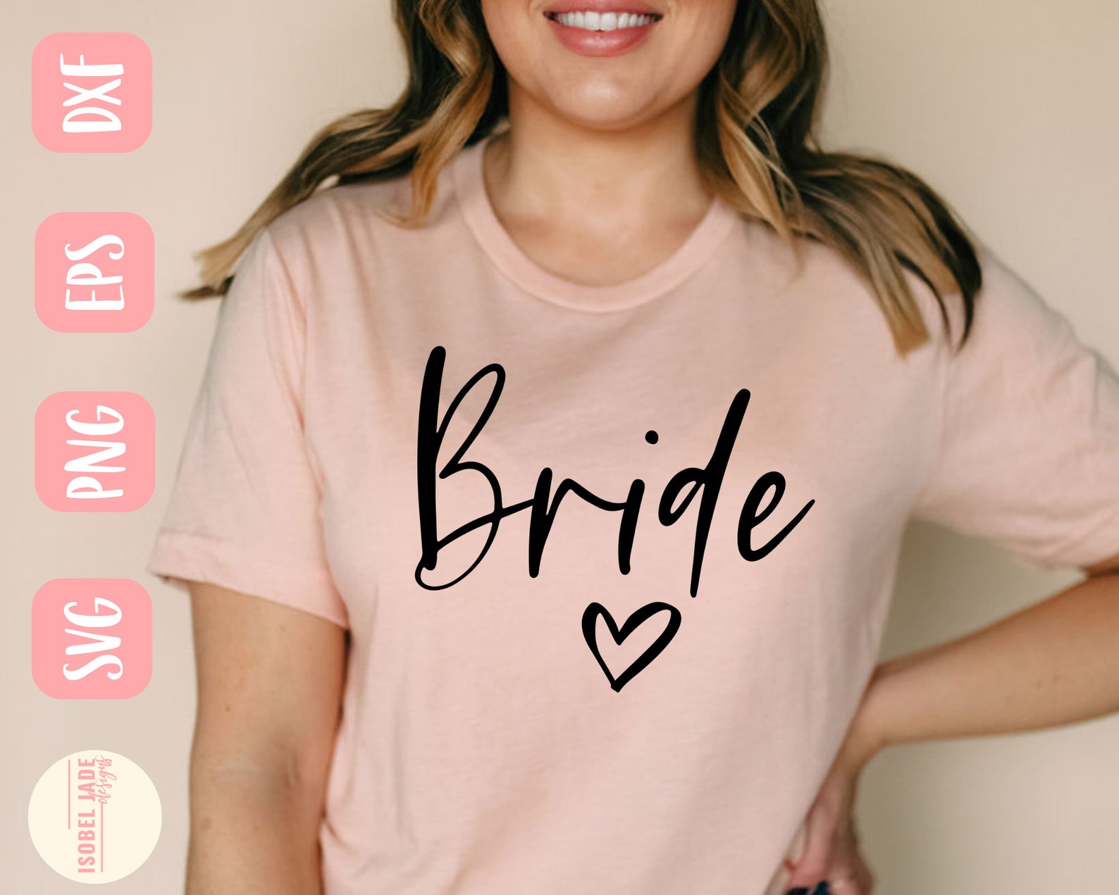 Bride SVG Design Bride Heart Shirt SVG File for Cricut - Etsy
