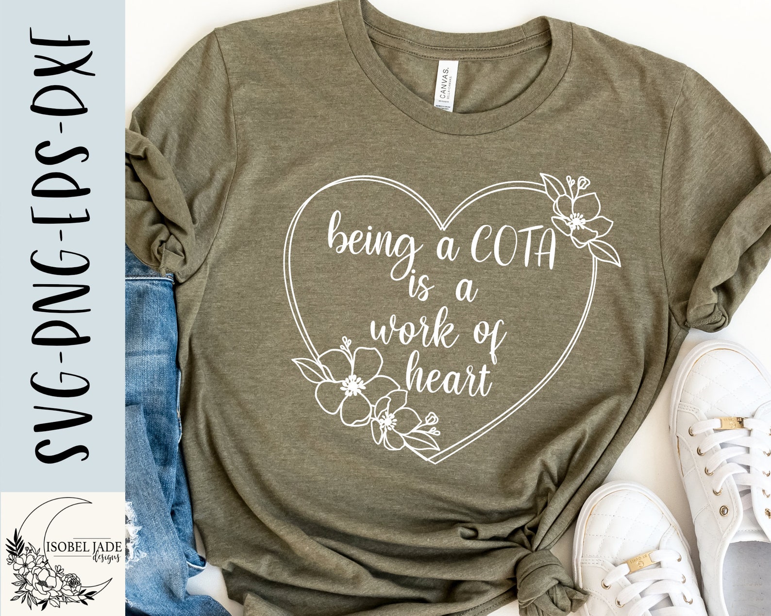 COTA Svg Being a COTA is a Work of Heart Svg Heart Svg COTA - Etsy