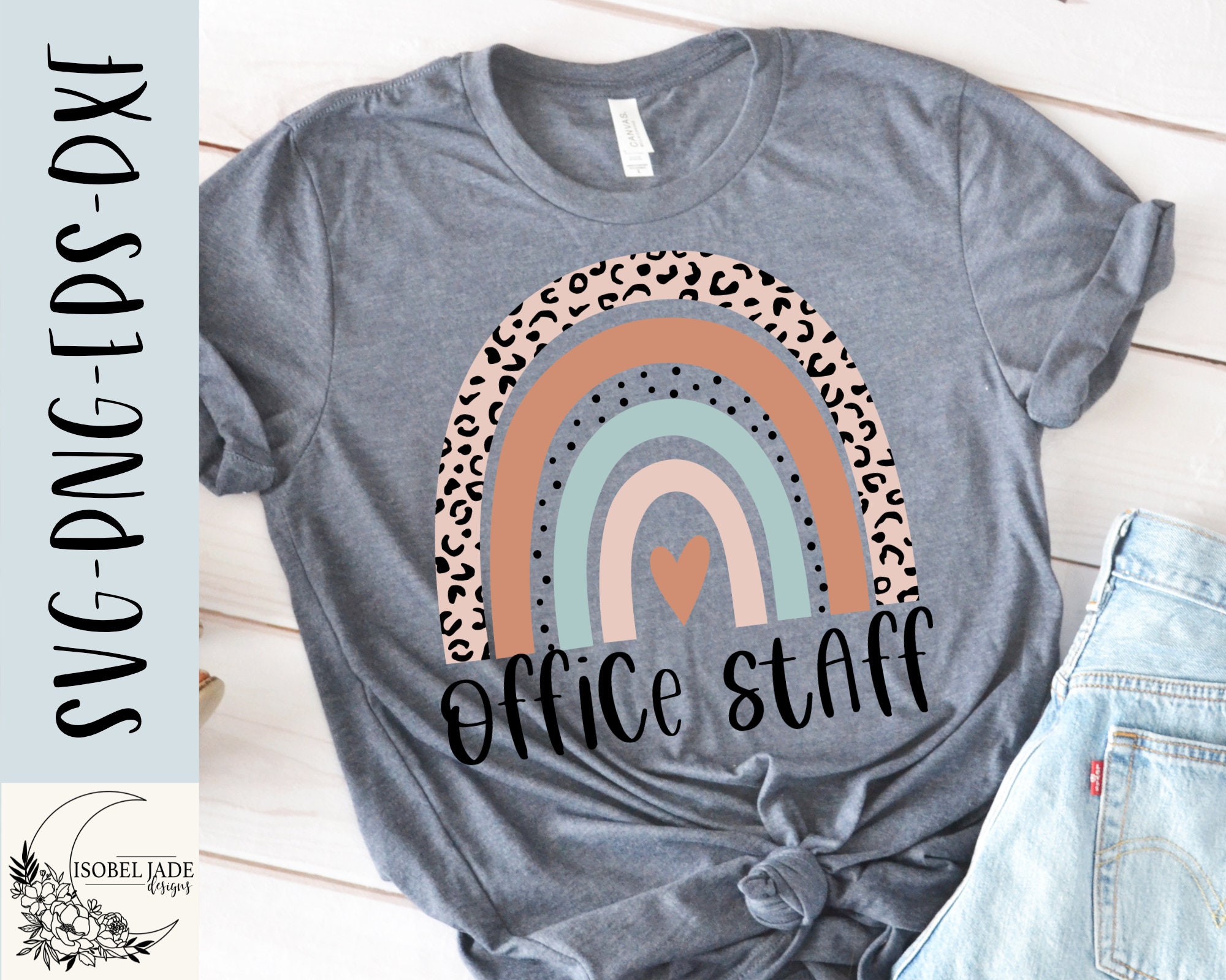 Office Staff Rainbow SVG: School Admin Shirt Design (digital Download ...