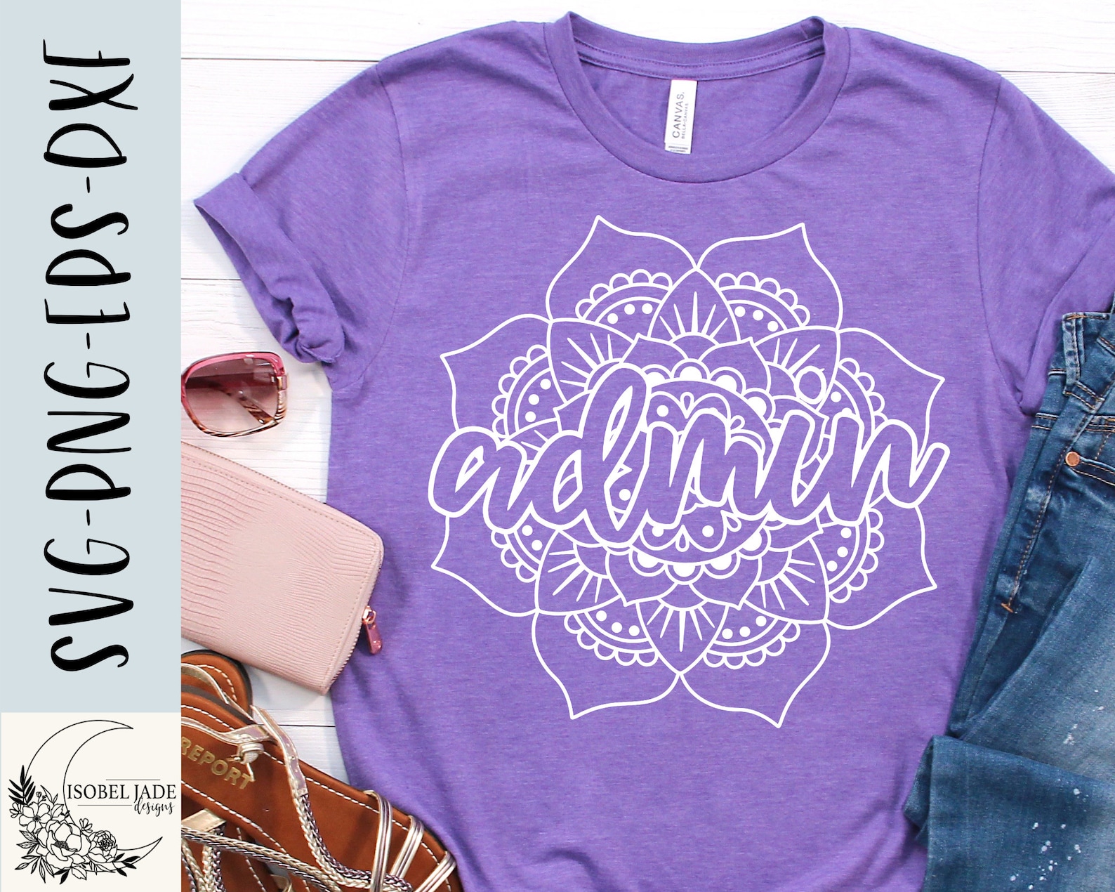 Admin Svg School Admin Svg Mandala Svg Admin Staff Shirt | Etsy