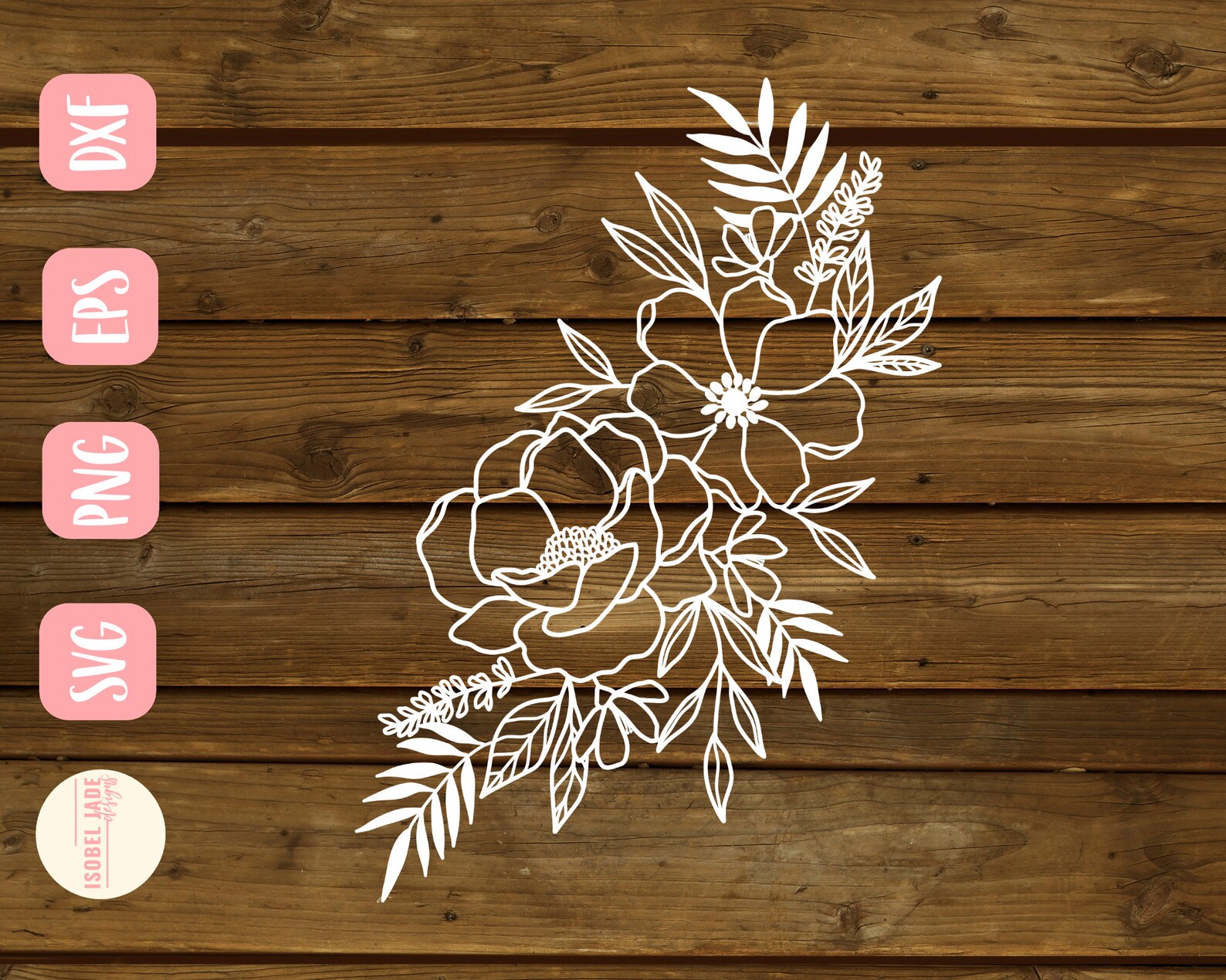 Flower Svg Flower Spray Svg Floral Svg Sign Svg Line - Etsy