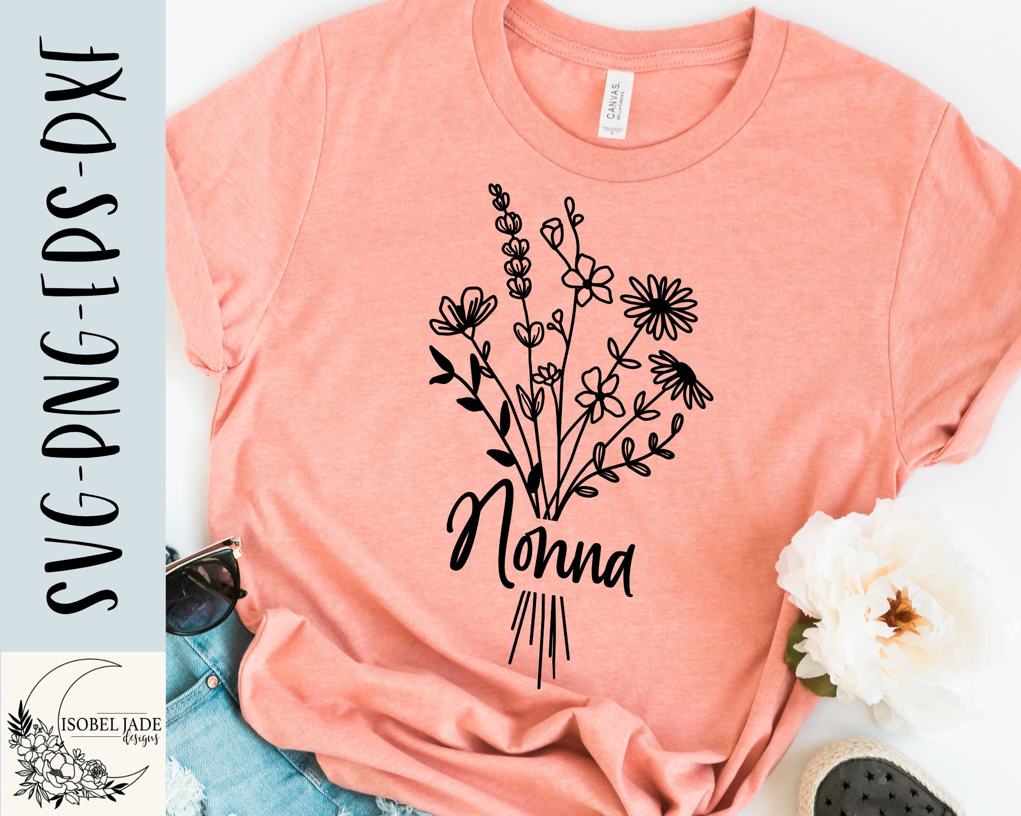 Nonna Svg Wildflower Bouquet Svg Nonna Shirt Svg Grandma - Etsy Australia