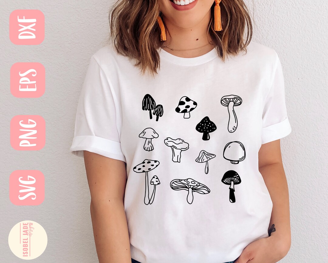 Mushroom SVG Design - Fall SVG File for Cricut - Popular Shirt SVG ...