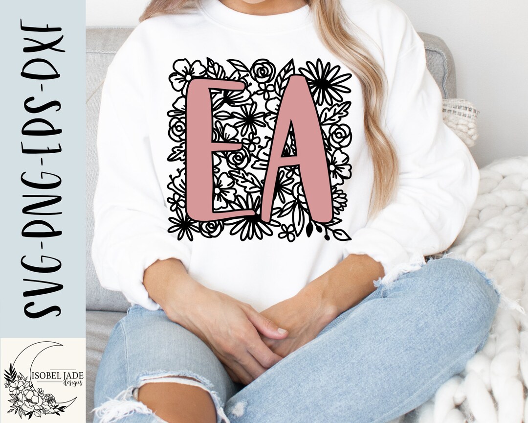 Executive Assistant Svg, EA Flower Svg, Flower Svg, Shirt, EA ...