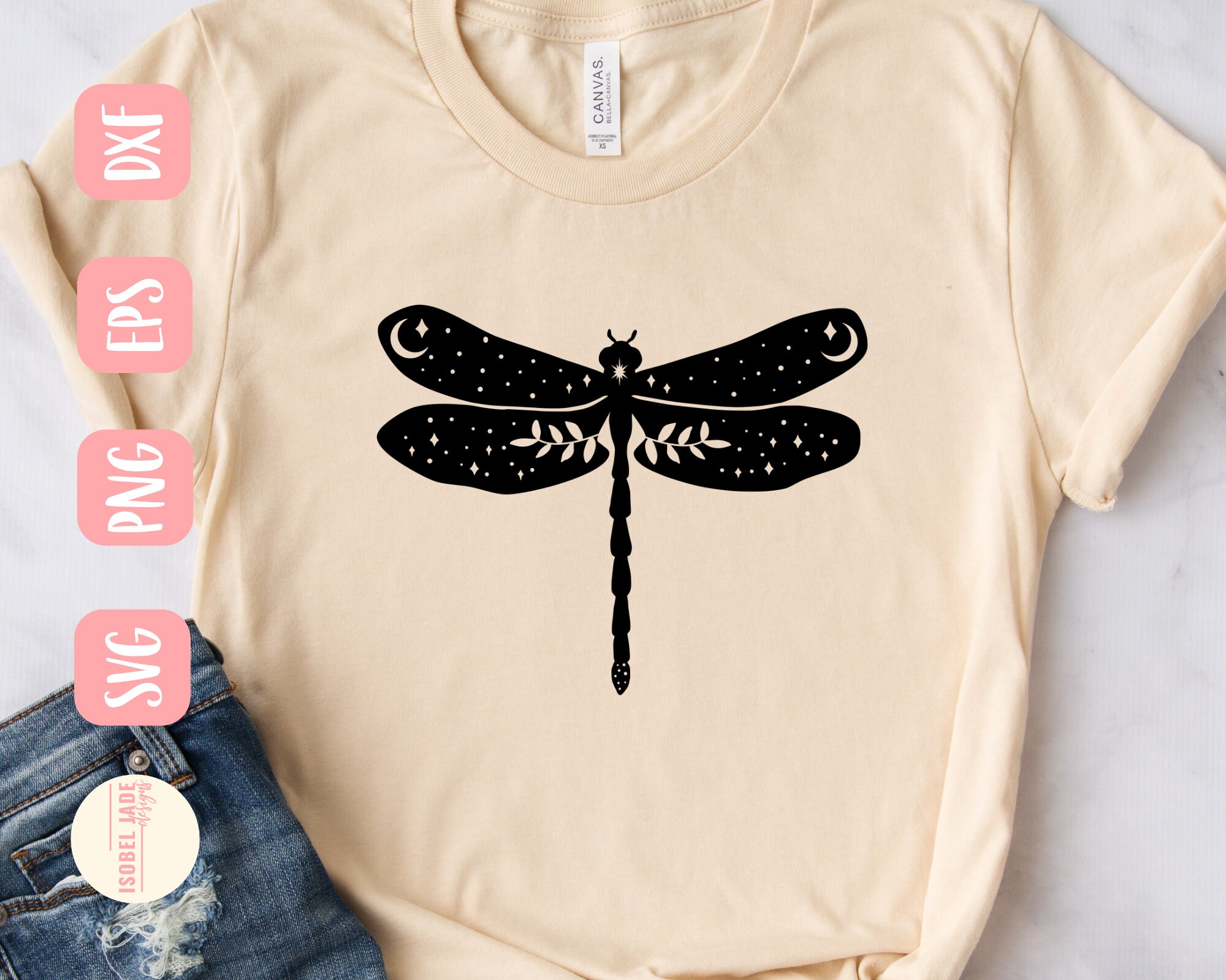 Celestial dragonfly svg Dragonfly svg Moon svg Celestial | Etsy