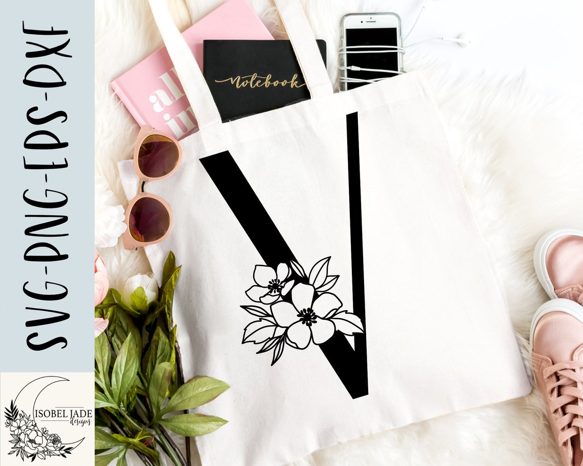 Letter V Svg Monogram Svg Name Svg Floral Letter Svg - Etsy Canada