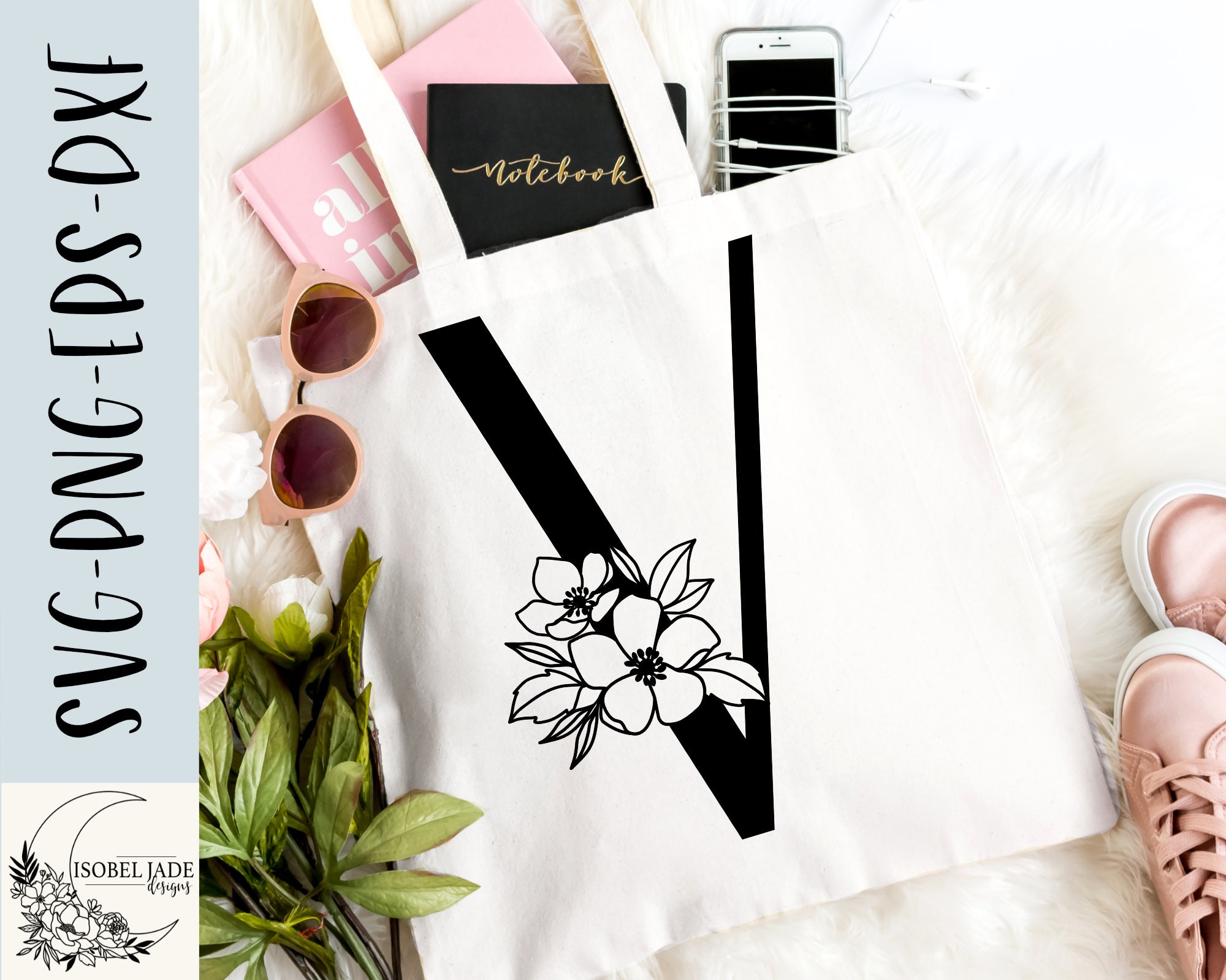 Letter V Svg Monogram Svg Name Svg Floral Letter Svg - Etsy Canada