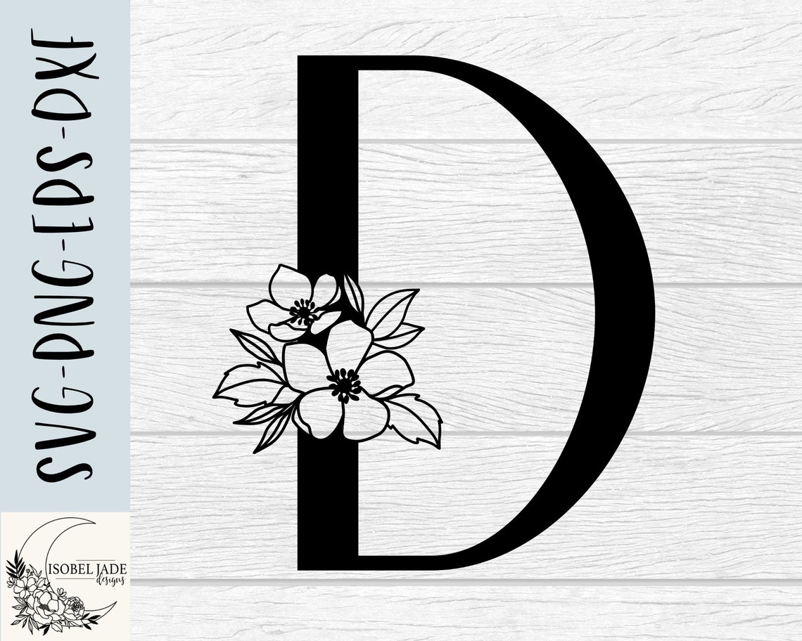 Letter D Svg Monogram Svg Name Svg Floral Letter Svg - Etsy