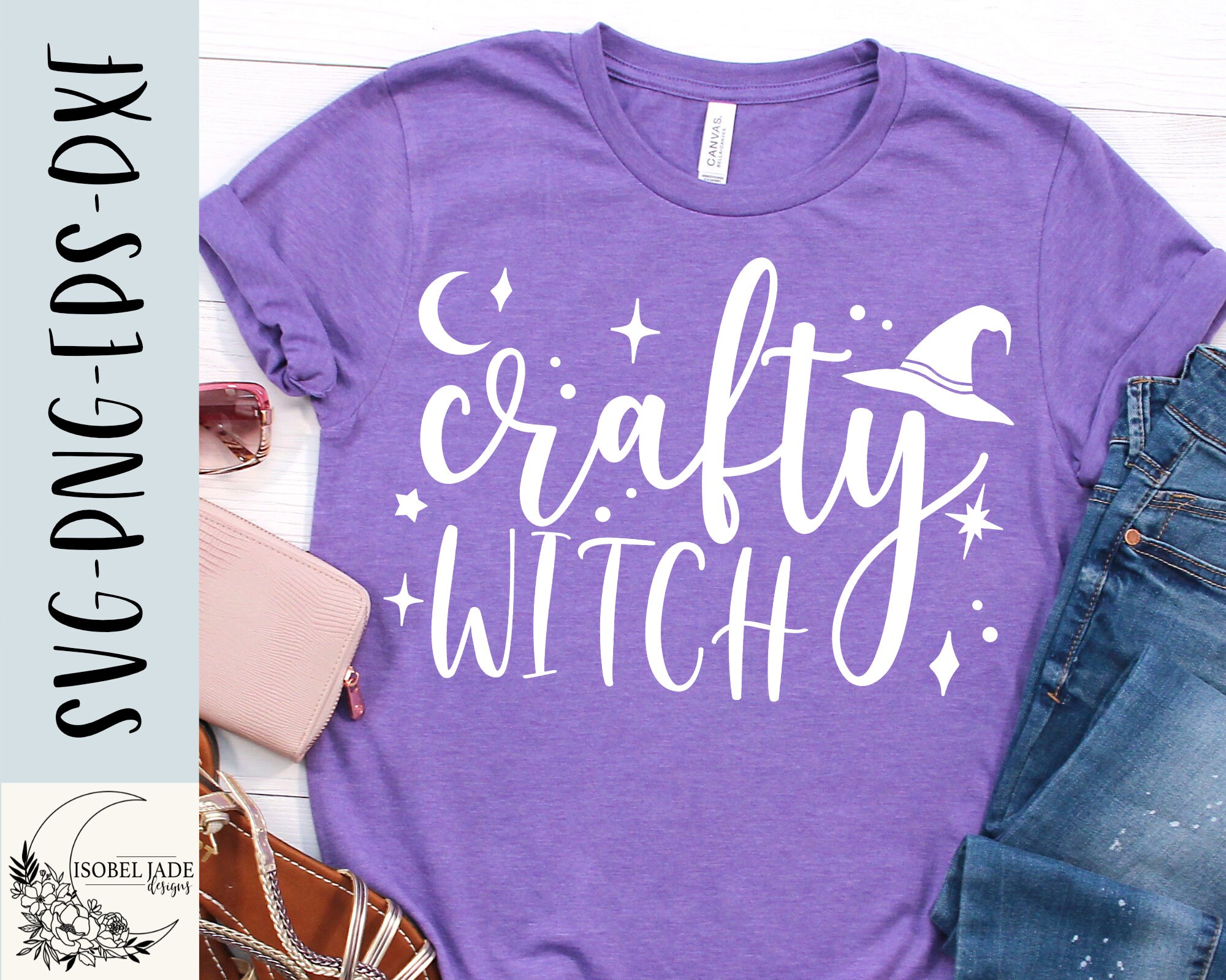 Crafty Witch SVG Design Halloween SVG File for Cricut - Etsy