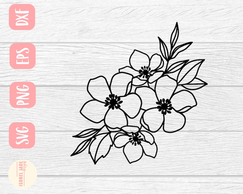 Flower SVG Design Simple Flower SVG File for Cricut Floral - Etsy Australia