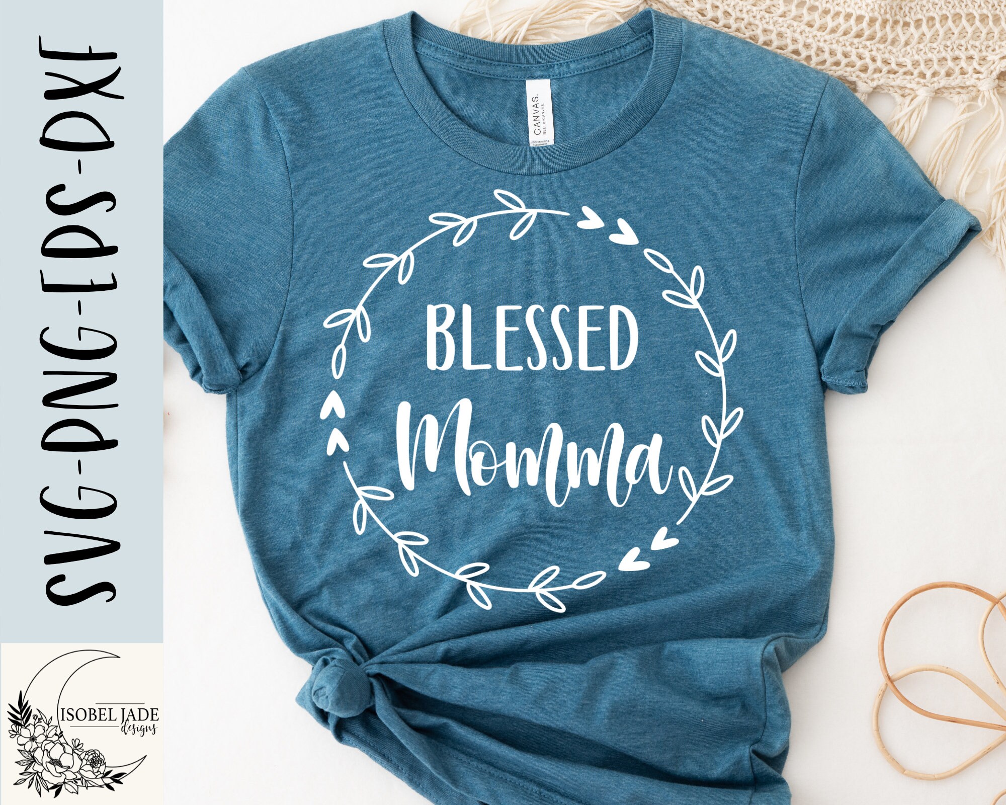 Blessed Momma Svg Momma Wreath Svg Motherhood Svg SVGPNG - Etsy