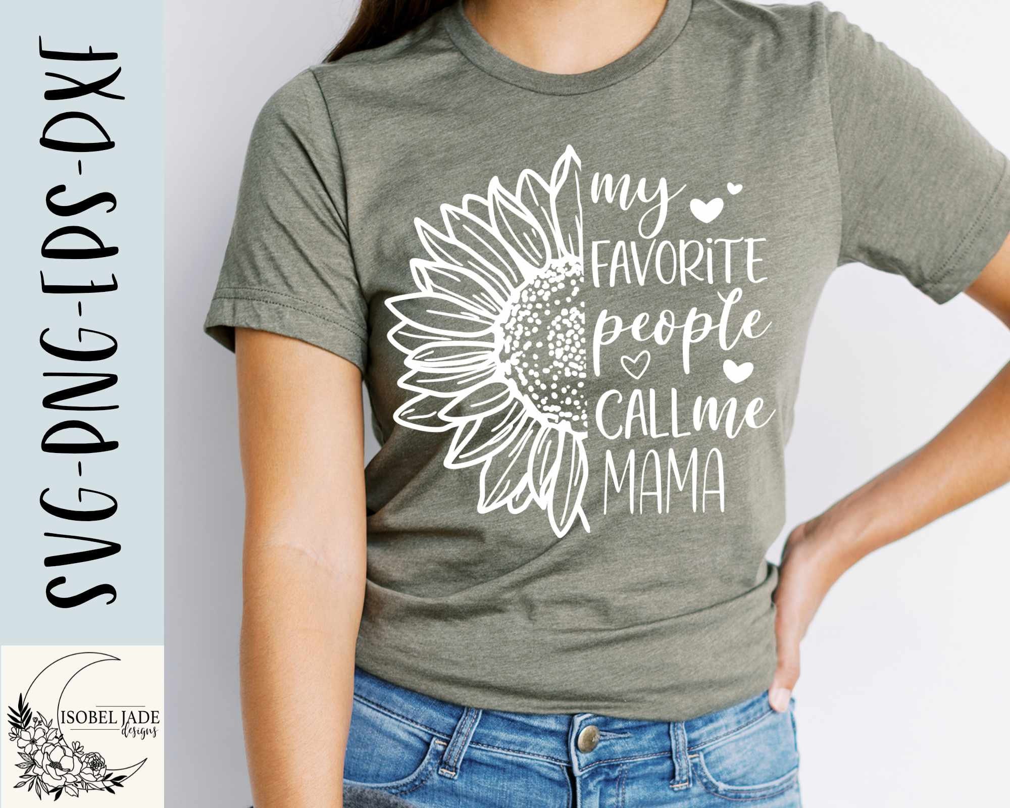 Mama SVG Design My Favorite People Call Me Mama SVG File for - Etsy