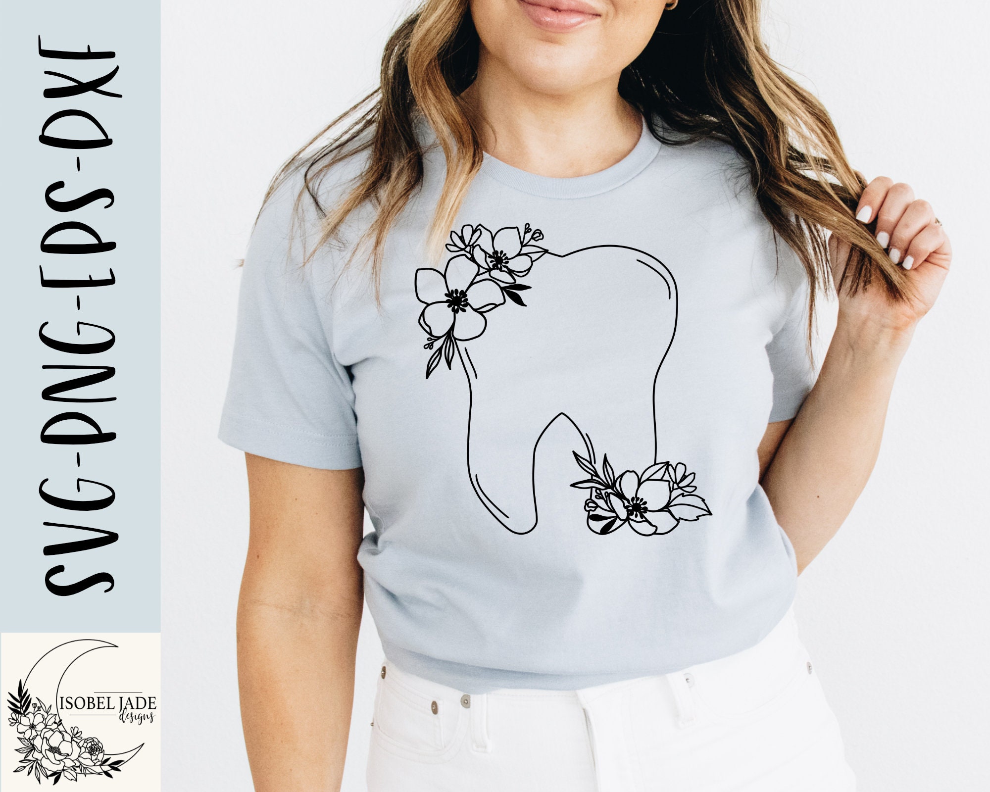 Floral Tooth Svg Dental Shirt Svg Tooth Svg Flower Shirt - Etsy
