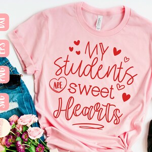 Teacher SVG Design Valentines Day Teacher SVG File for Cricut My ...