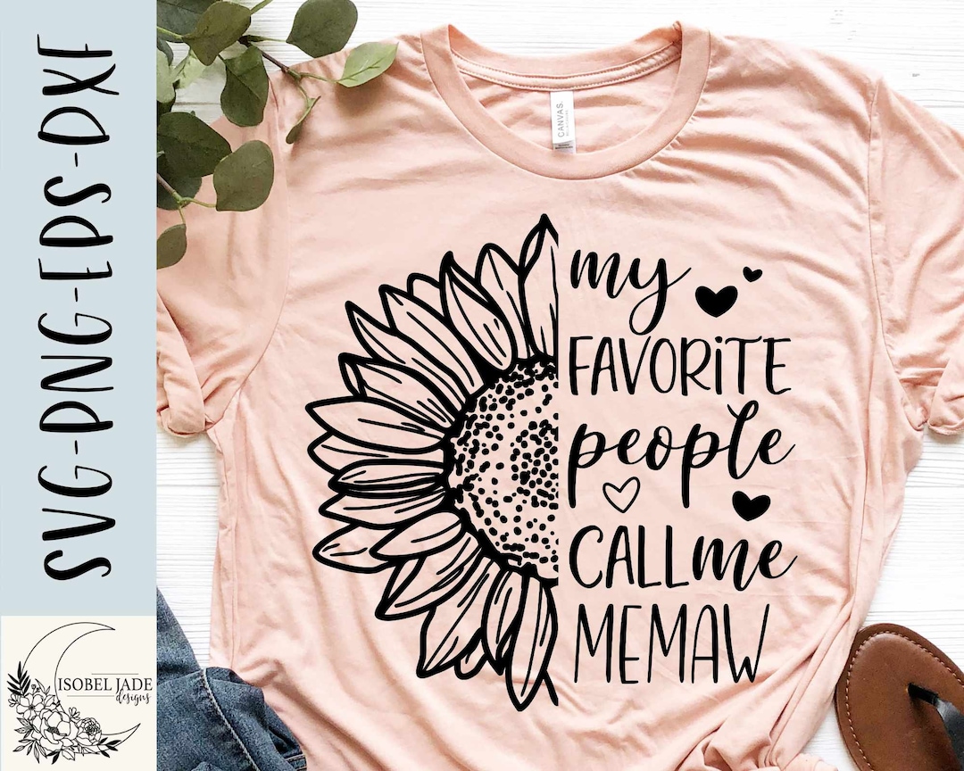 Memaw Sunflower SVG: Grandma Shirt Design (digital Download) - Etsy