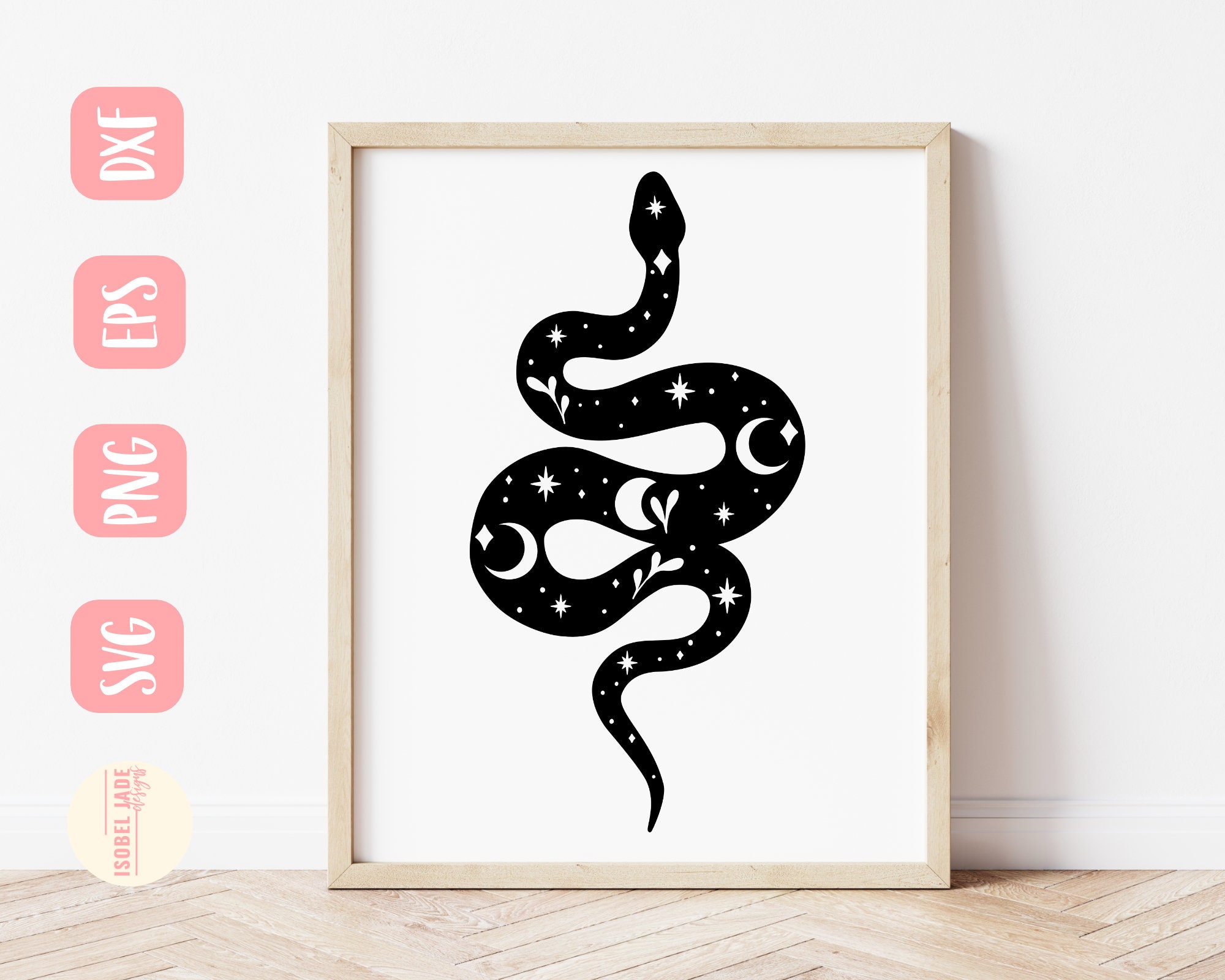 Celestial Snake Svg Ophiuchus Svg Snake Svg Moon Svg - Etsy