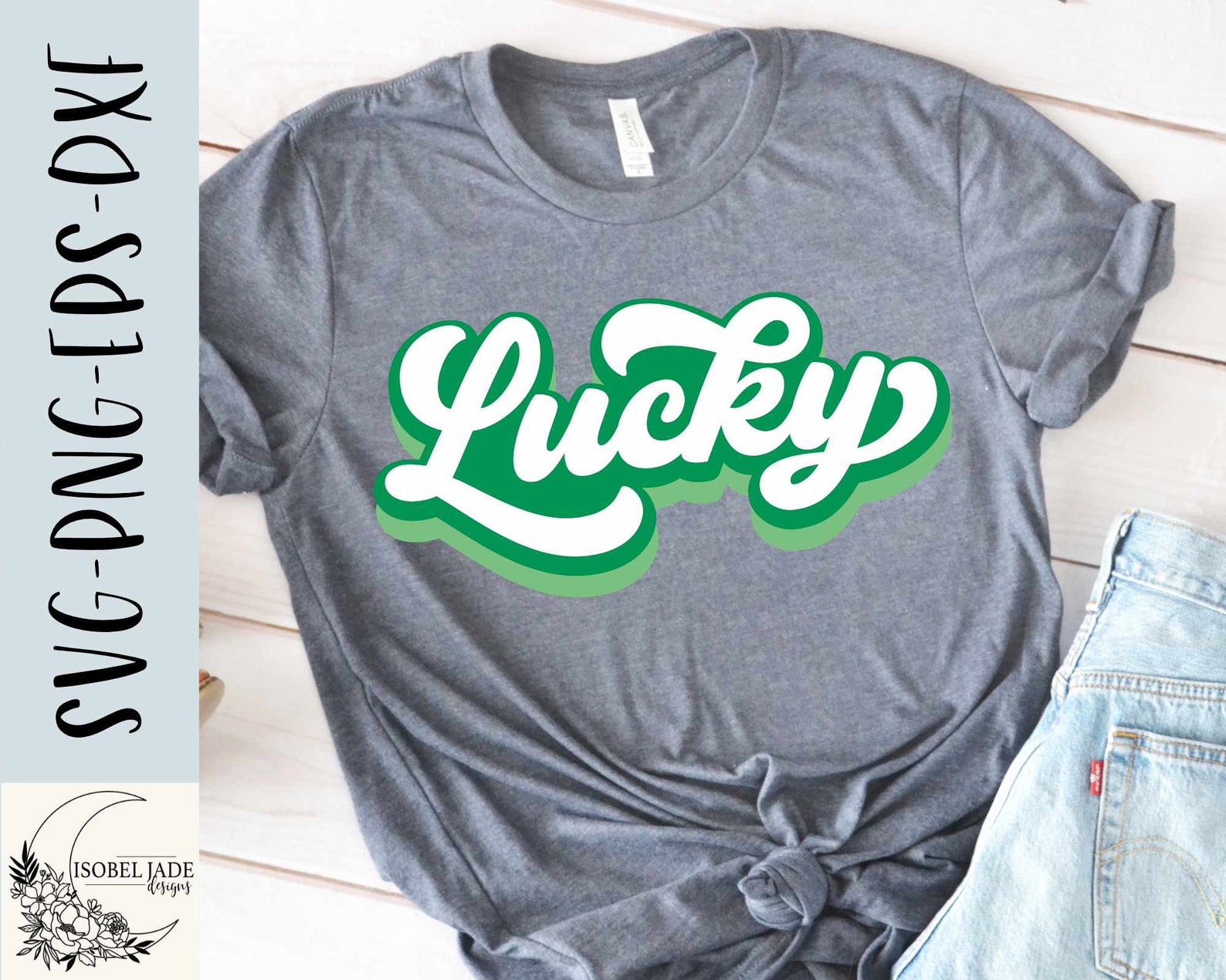 Lucky SVG Design Lucky Cursive SVG File for Cricut St - Etsy